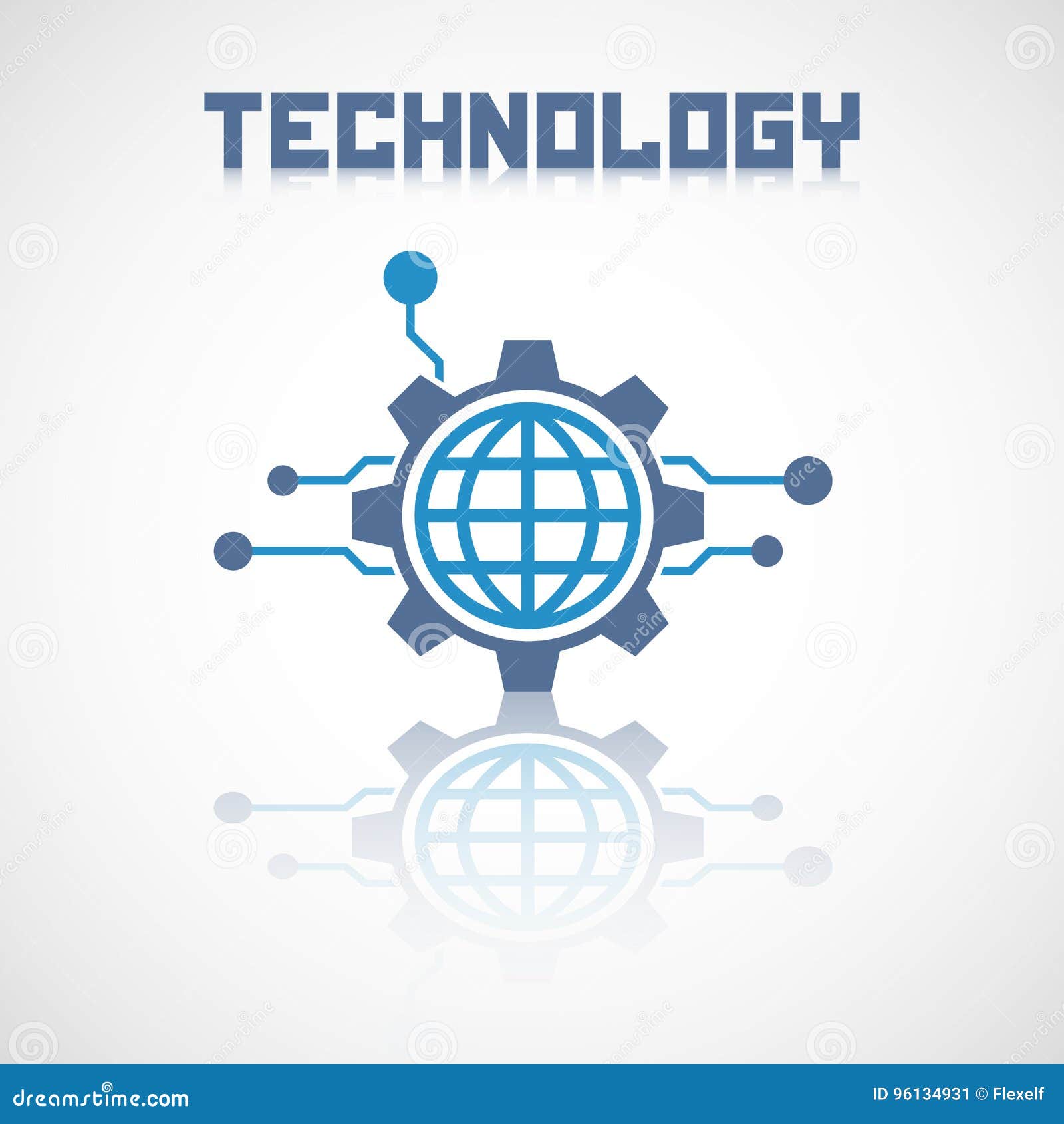 El Logotipo Abstracto De La Tecnología Con Refleja Ilustración del ...