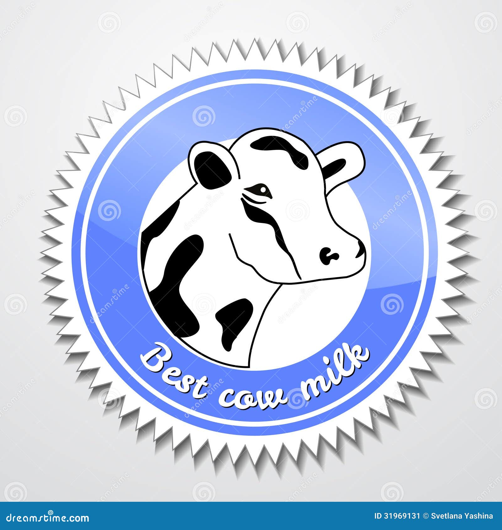 El logotipo de la vaca ilustración del vector. Ilustración de producto ...