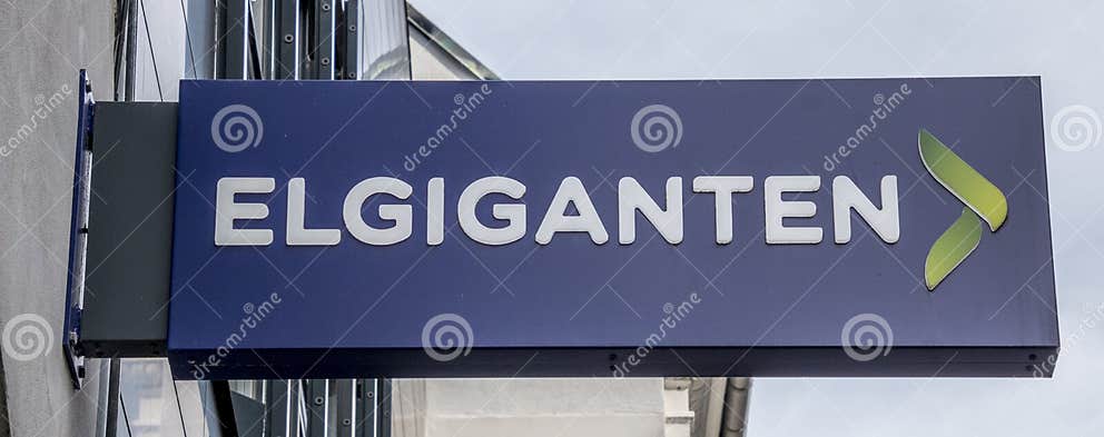 El Logotipo Del Edificio Elgiganten De Aarhus Foto de archivo editorial ...