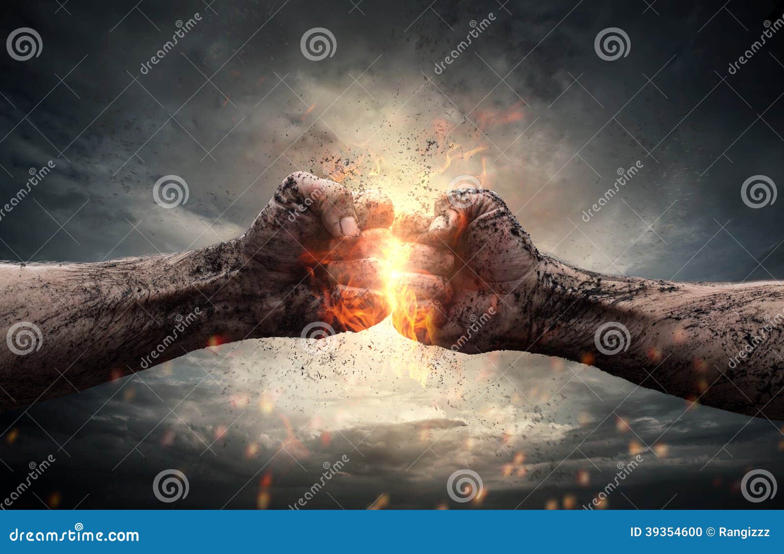 El luchar foto de archivo. Imagen de golpe, gente, cielo - 39354600