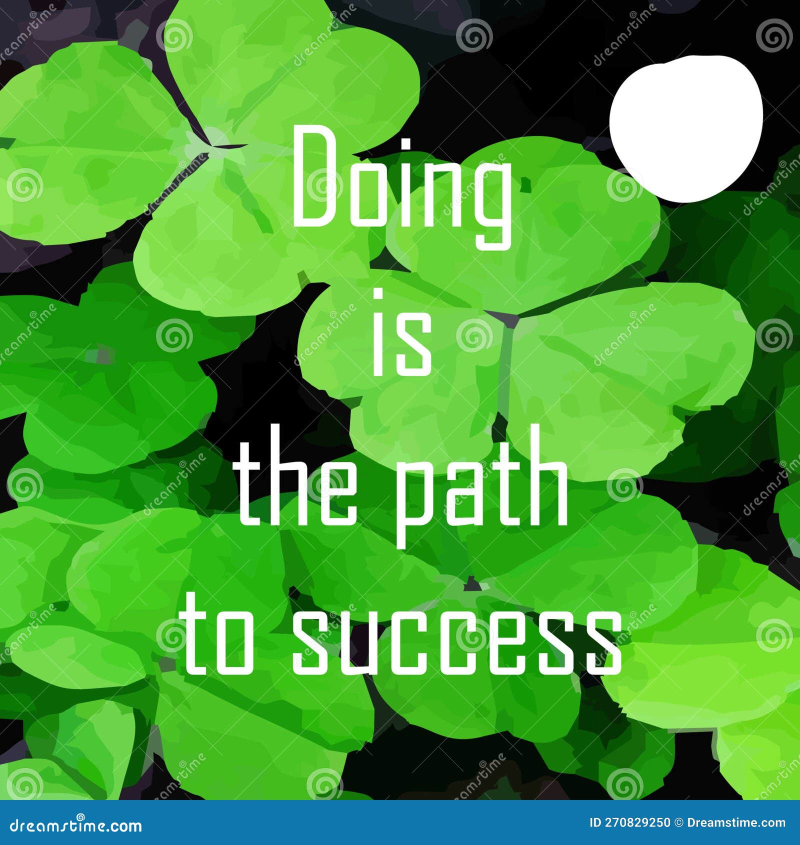 Words of Wisdom with Cloverleaf Abstract Background. Stock Photo ...