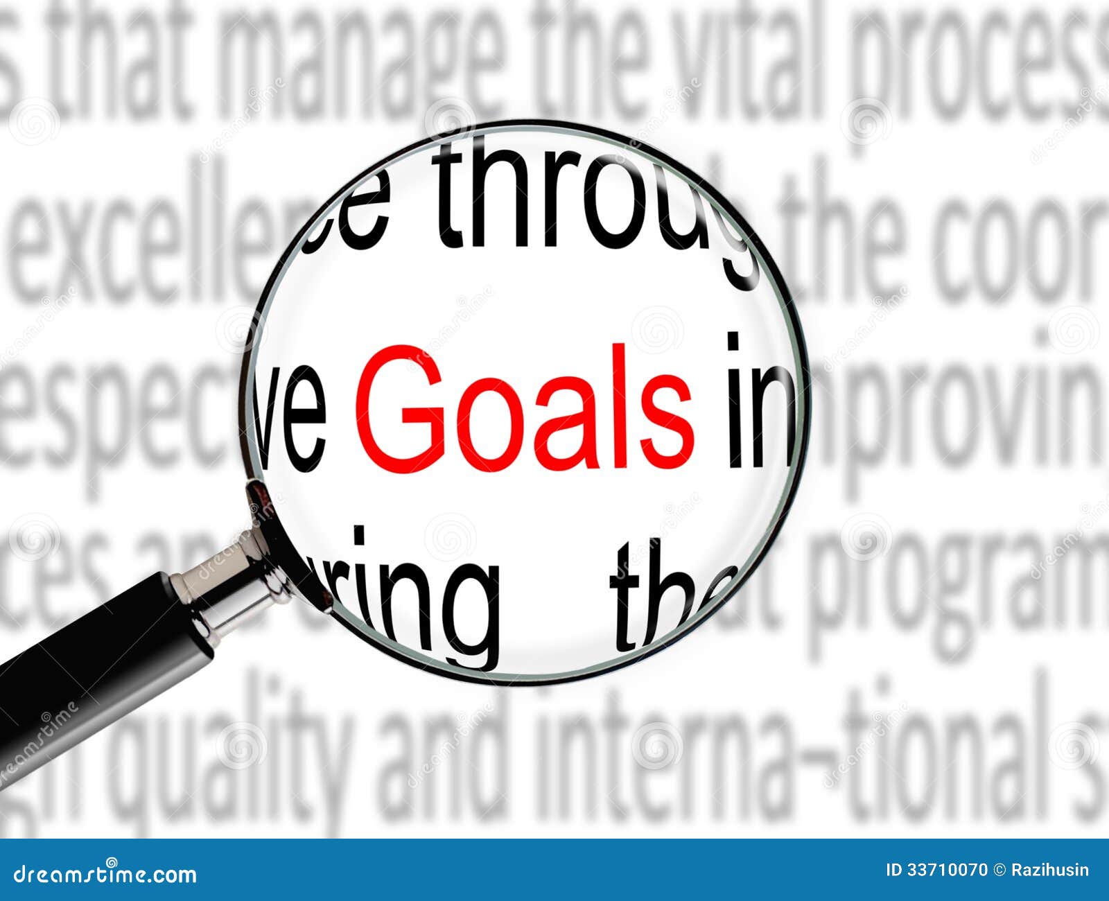 El Magnificar En Metas De La Palabra Stock de ilustración - Ilustración ...