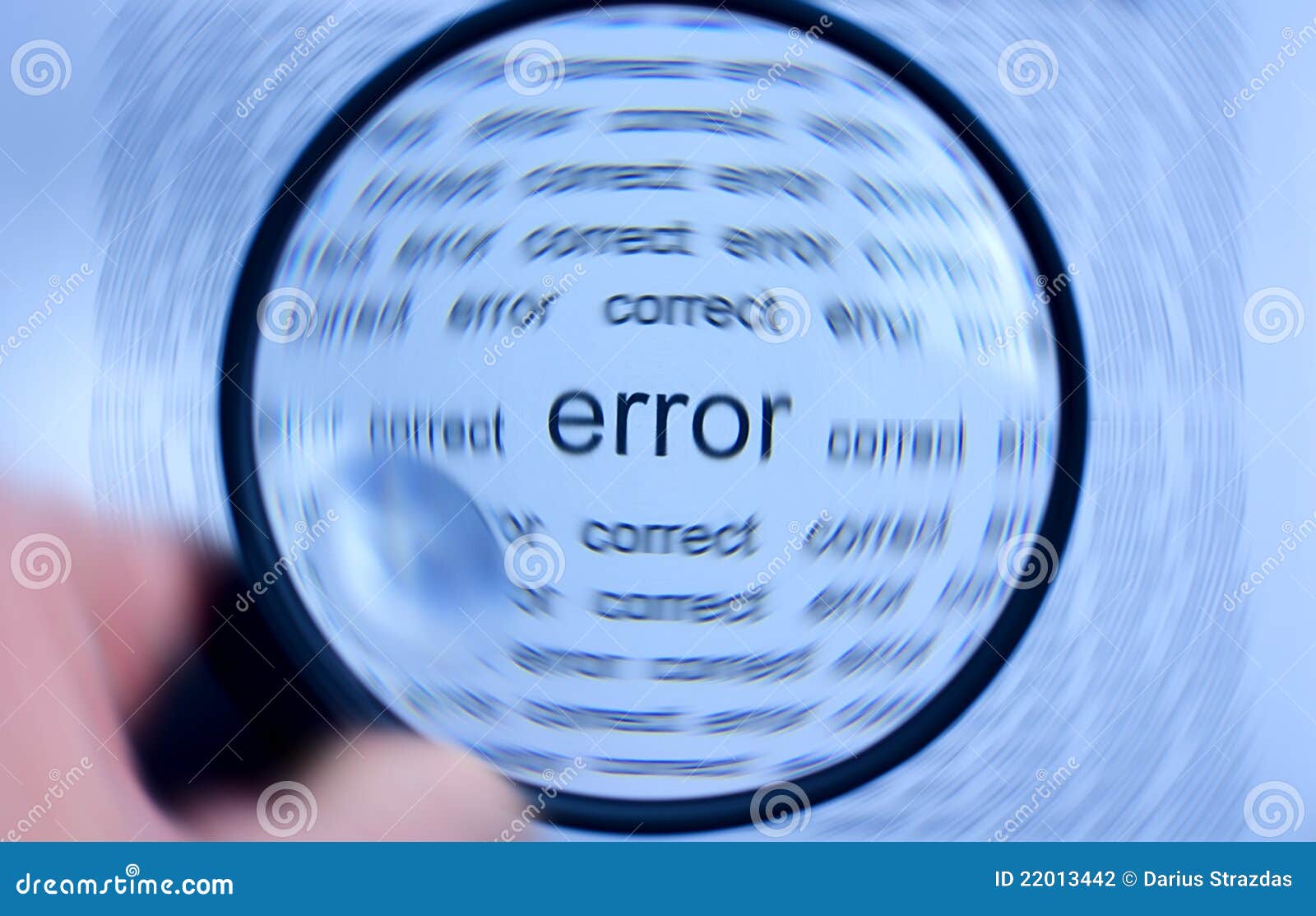 El Magnificar O El Centrarse En Concepto Del Error De La Palabra Foto ...