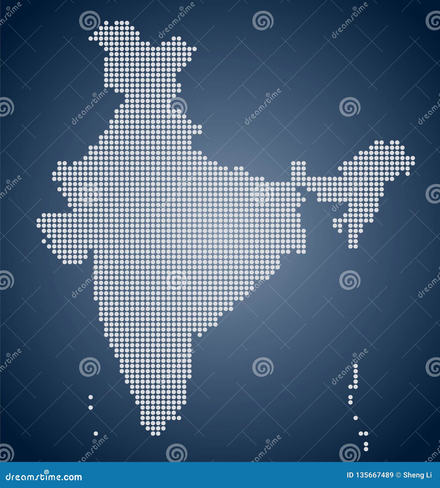 El mapa de la India, pixel ilustración del vector. Ilustración de ...
