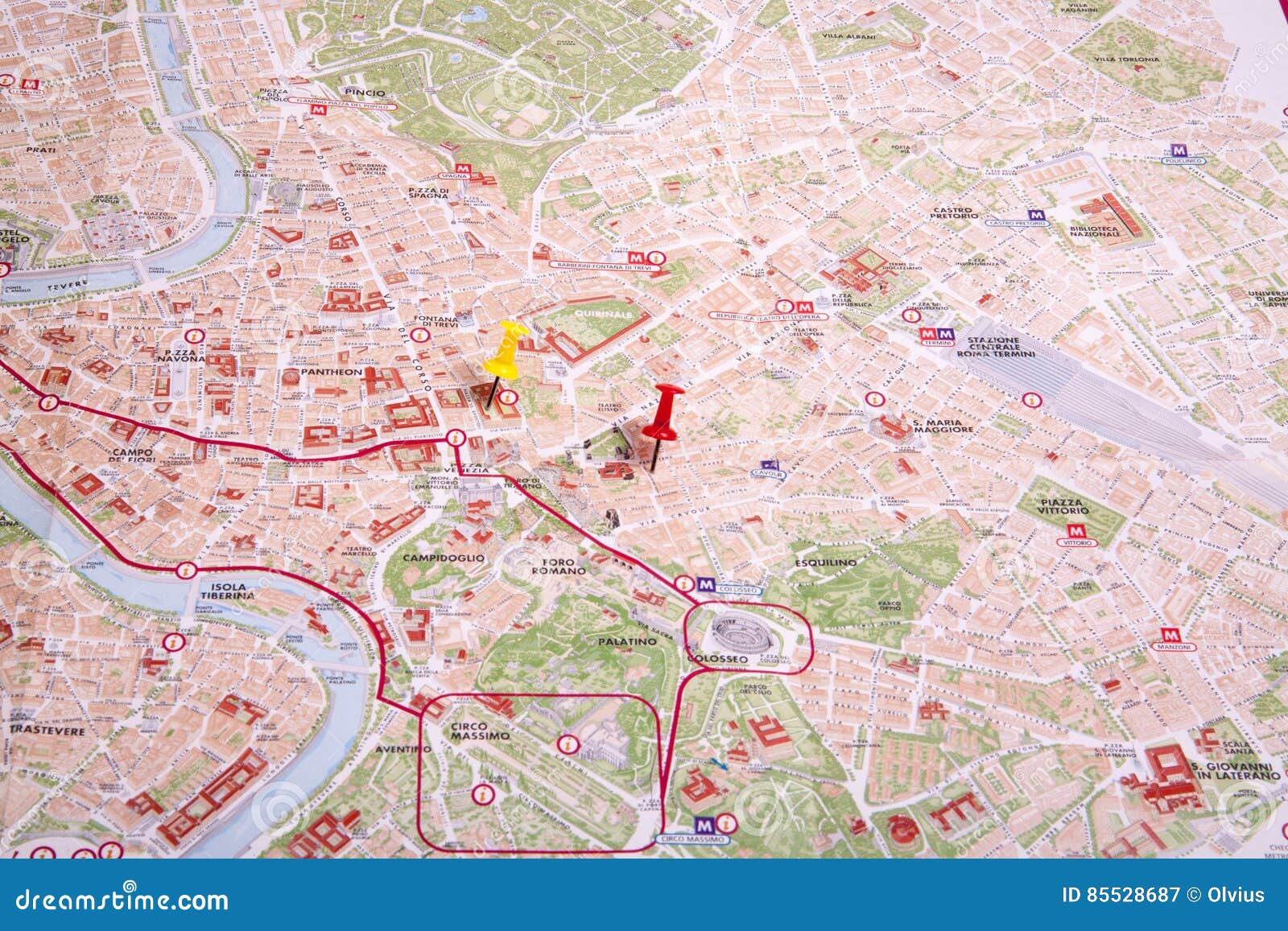 El mapa de Roma imagen de archivo. Imagen de atlas, capital - 85528687