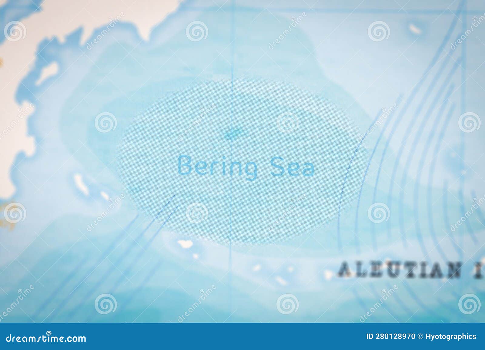 El Mapa Realista De Bering Sea. Foto de archivo - Imagen de global ...