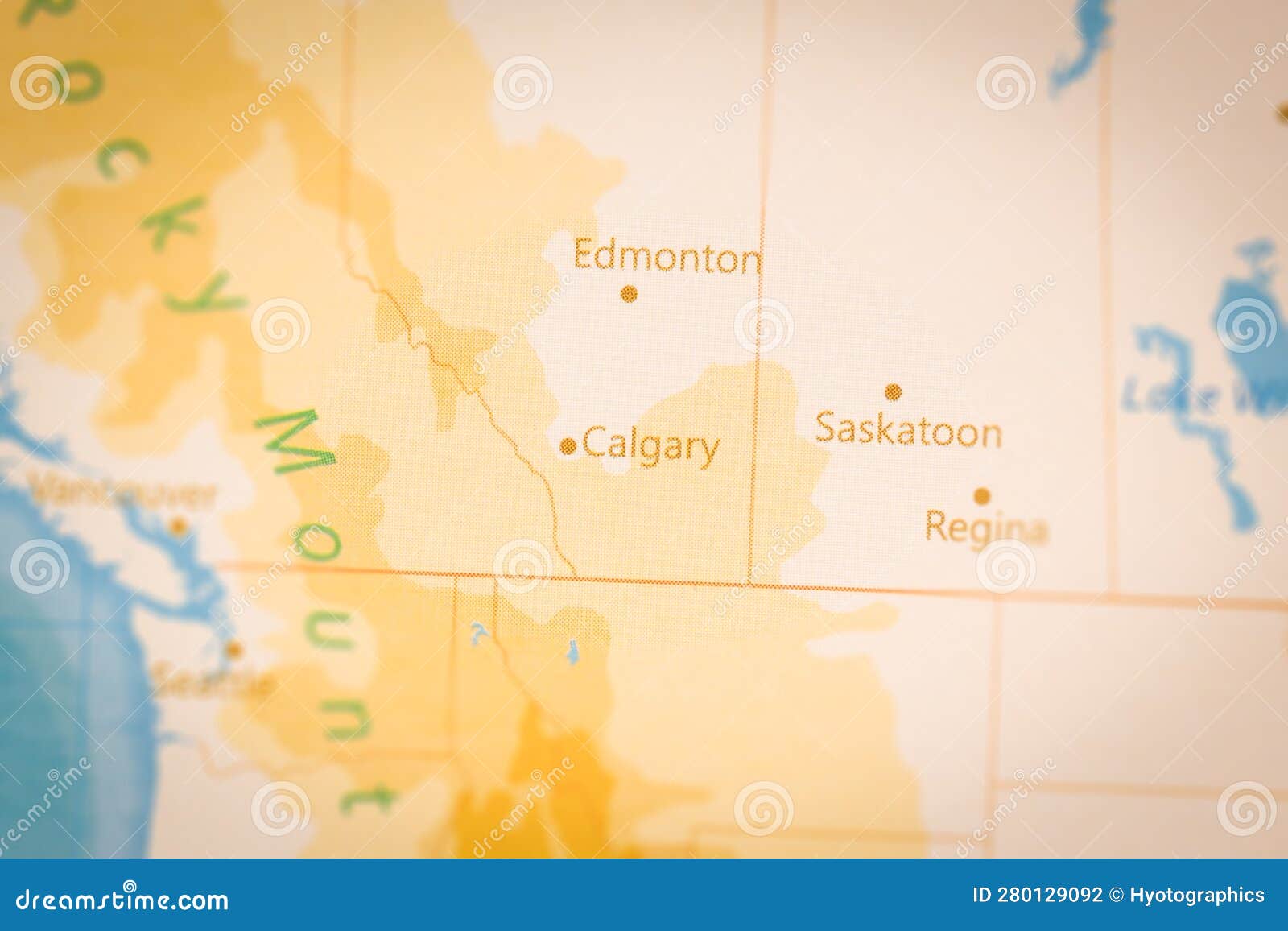 El Mapa Realista De Calgary. Foto de archivo - Imagen de crimen ...