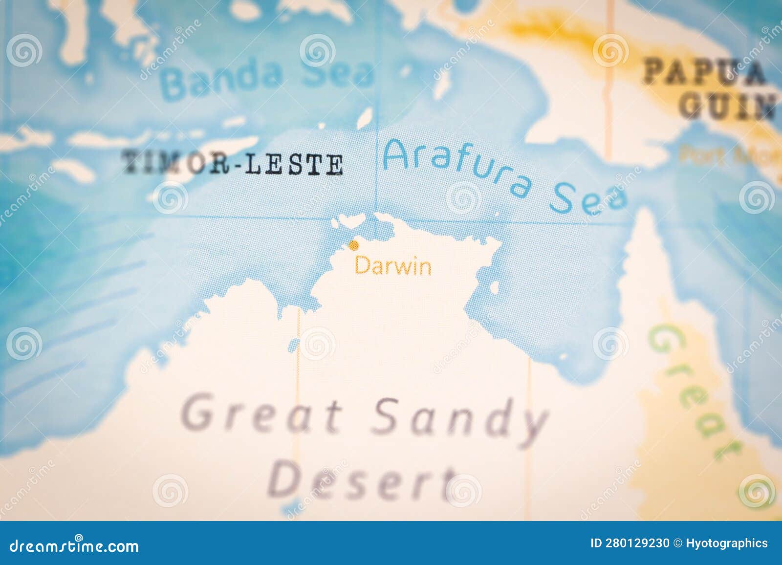 El Mapa Realista De Darwin. Foto de archivo - Imagen de australia, playa: 280129230