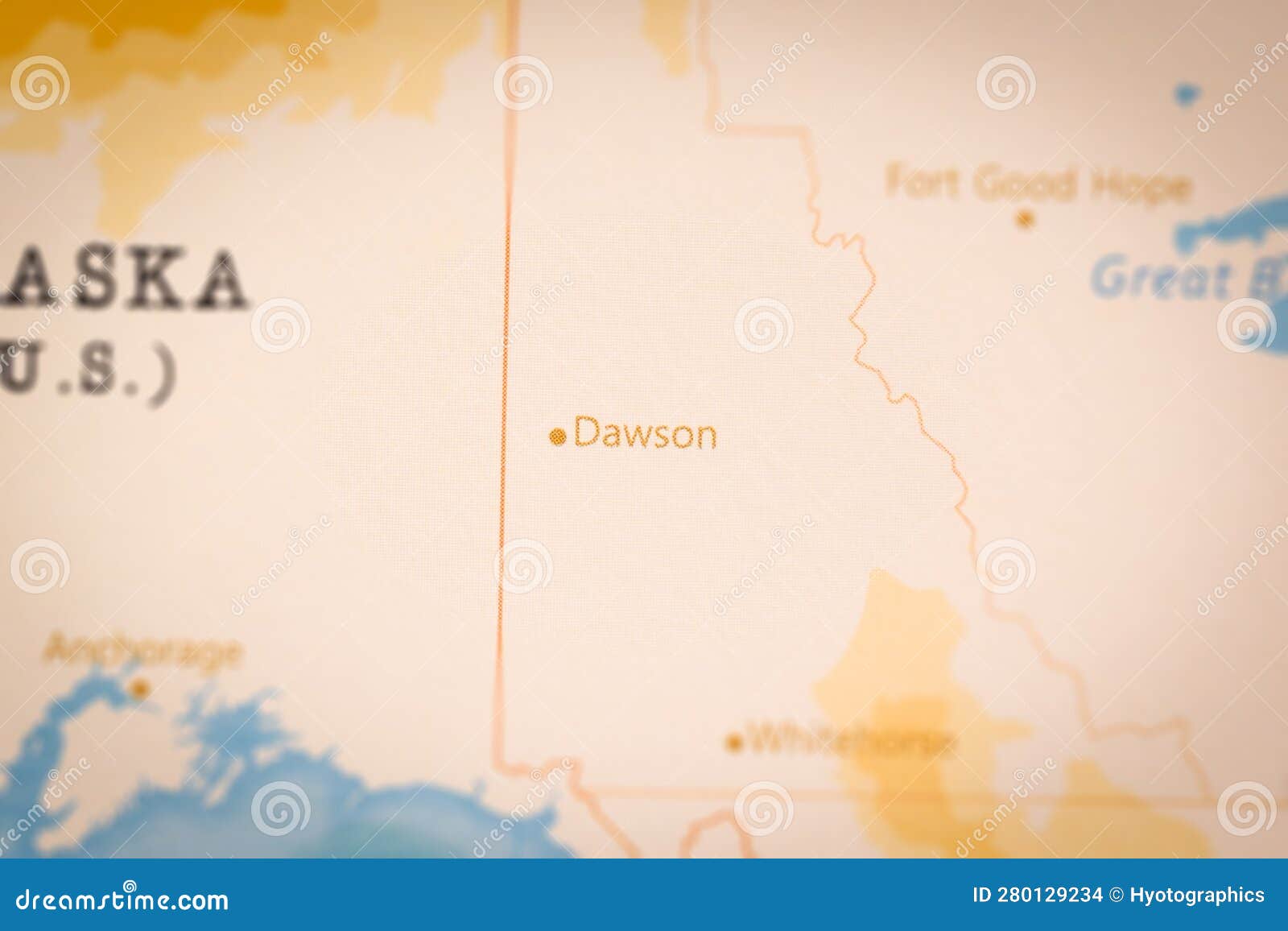 El Mapa Realista De Dawson. Foto de archivo - Imagen de crisis ...