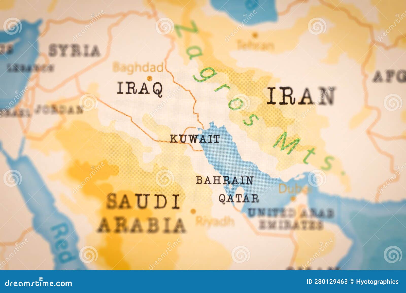 El Mapa Realista De Kuwait. Imagen de archivo - Imagen de negocios ...