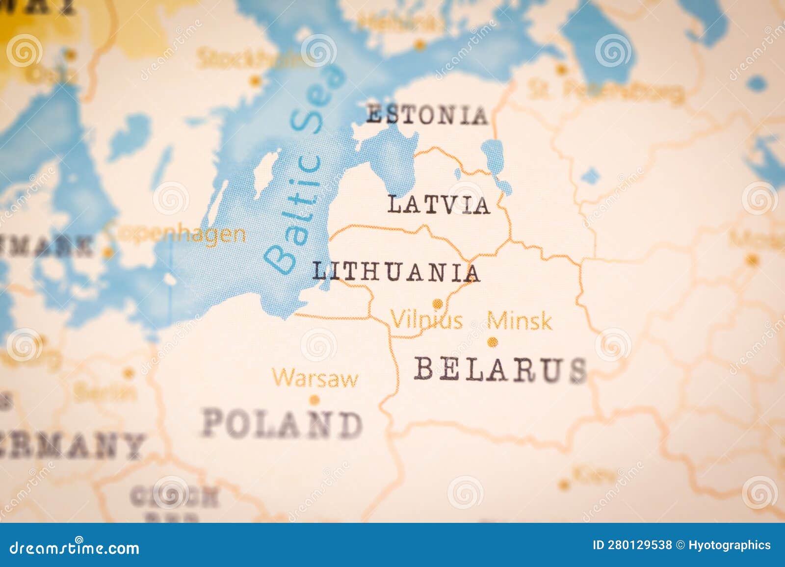 El Mapa Realista De Lituania. Foto de archivo - Imagen de negocios ...