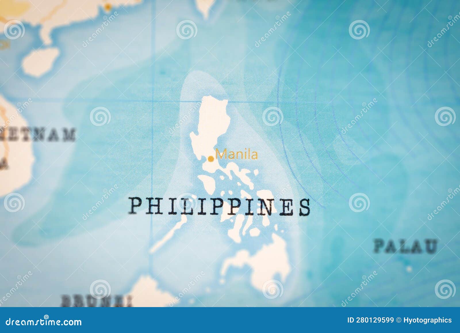 El Mapa Realista De Manila. Imagen de archivo - Imagen de clima ...