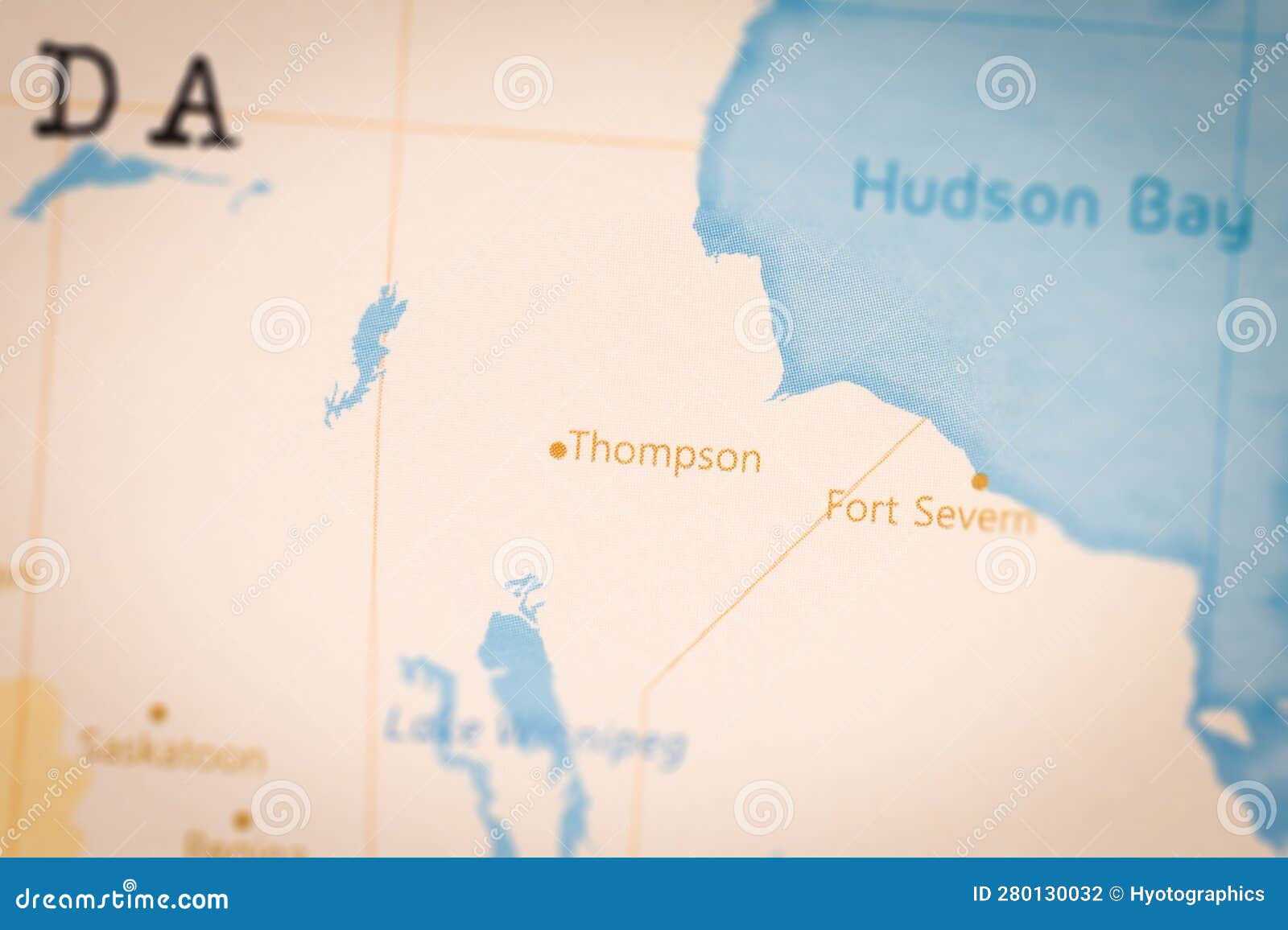 El Mapa Realista De Thompson. Foto de archivo - Imagen de frontera ...