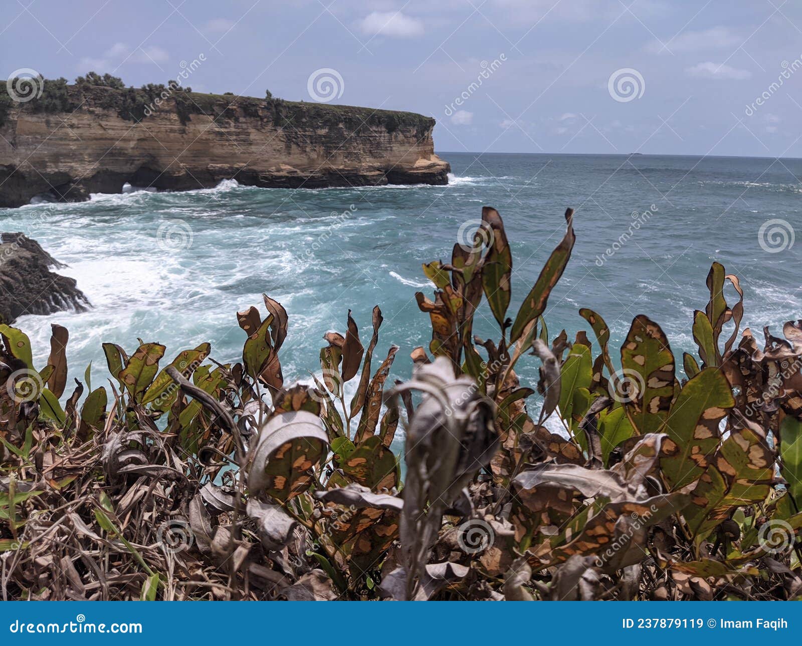 El Mar Del Sur De La Isla De Java Indonesia Que Se Extiende Imagen de ...
