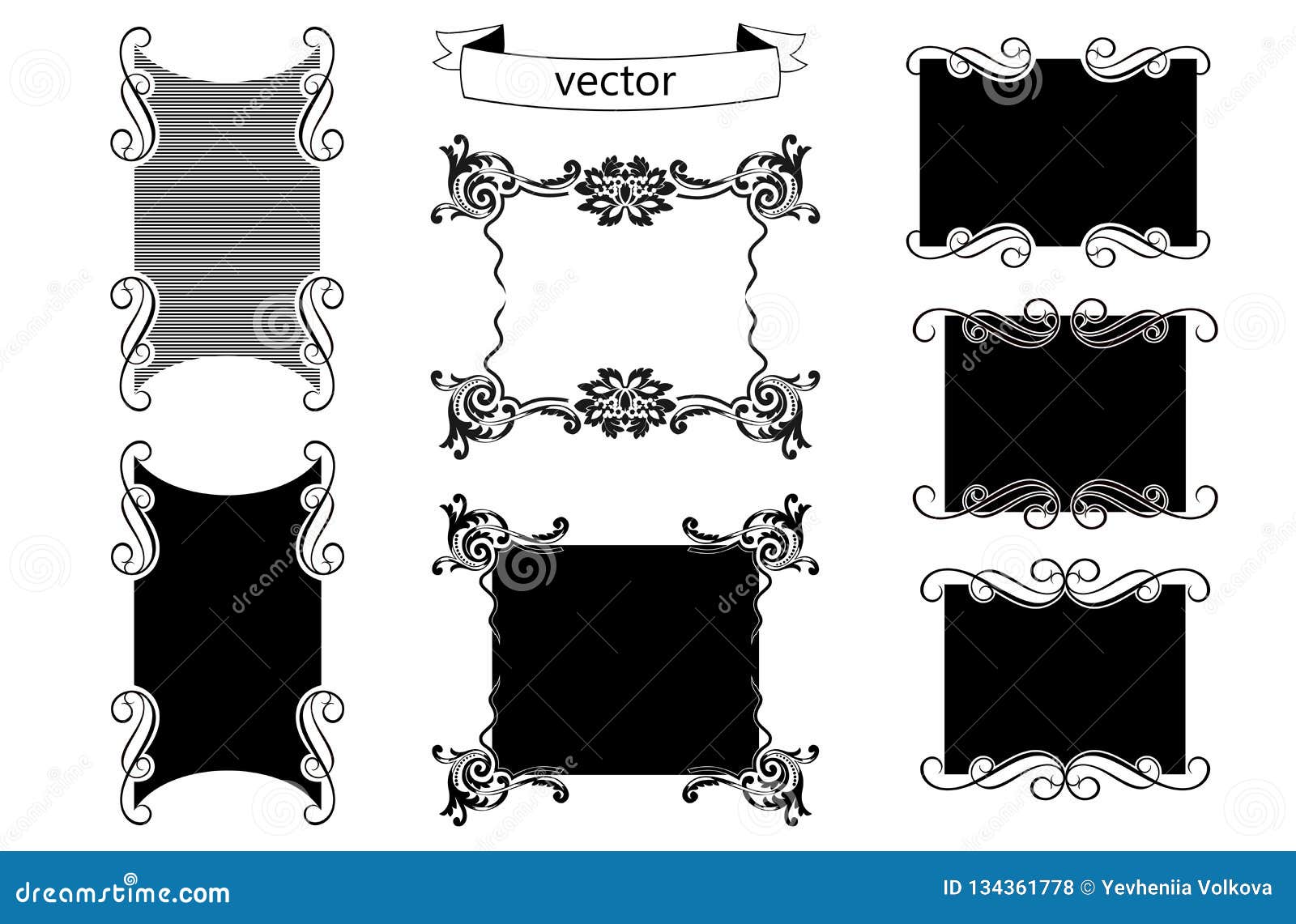 El marco forma vector ilustración del vector. Ilustración de vendimia ...