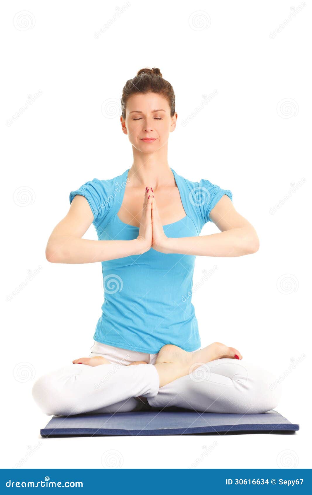 El meditar de la mujer foto de archivo. Imagen de hembra - 30616634