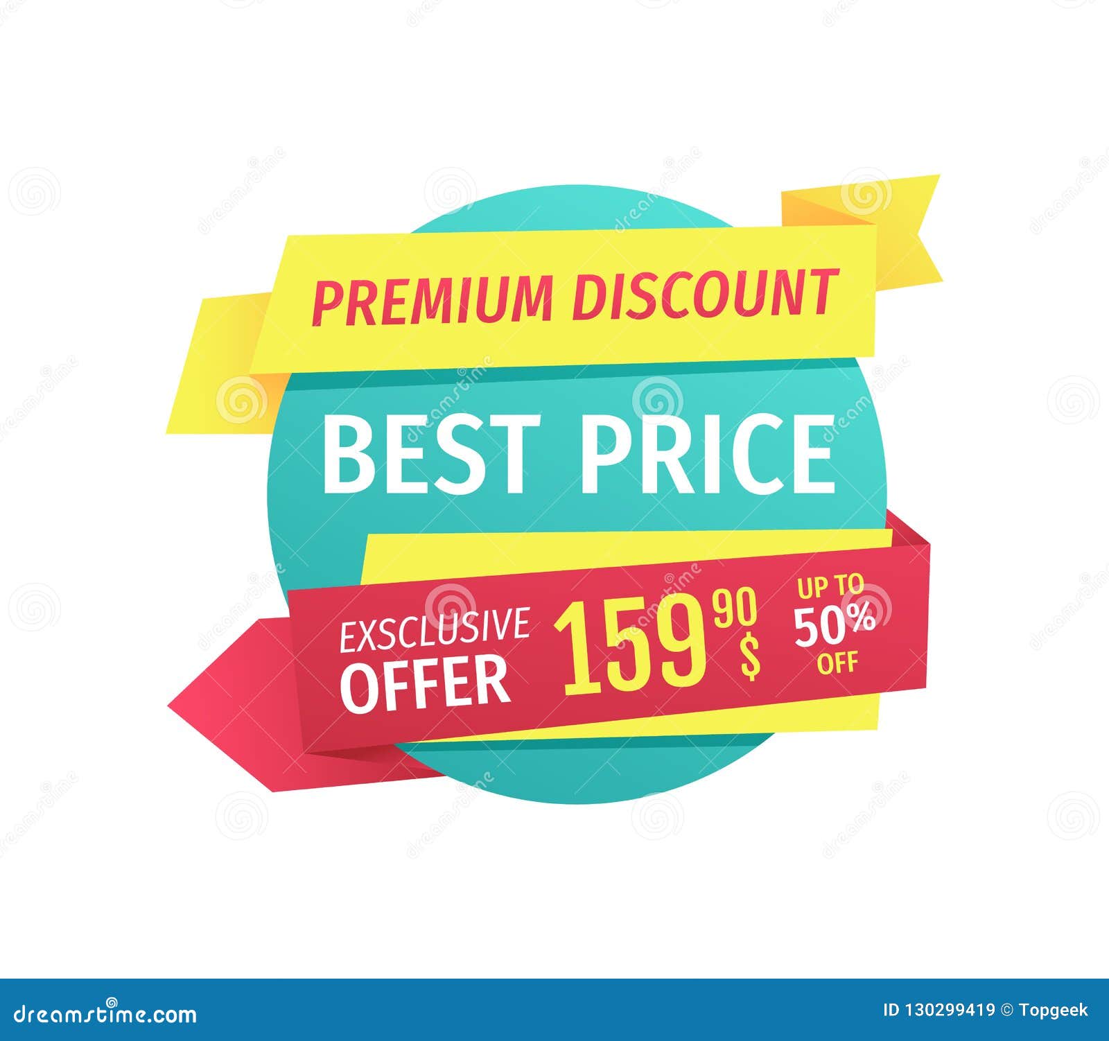 El Mejor Ejemplo Del Vector Del Precio Del Descuento Superior ...