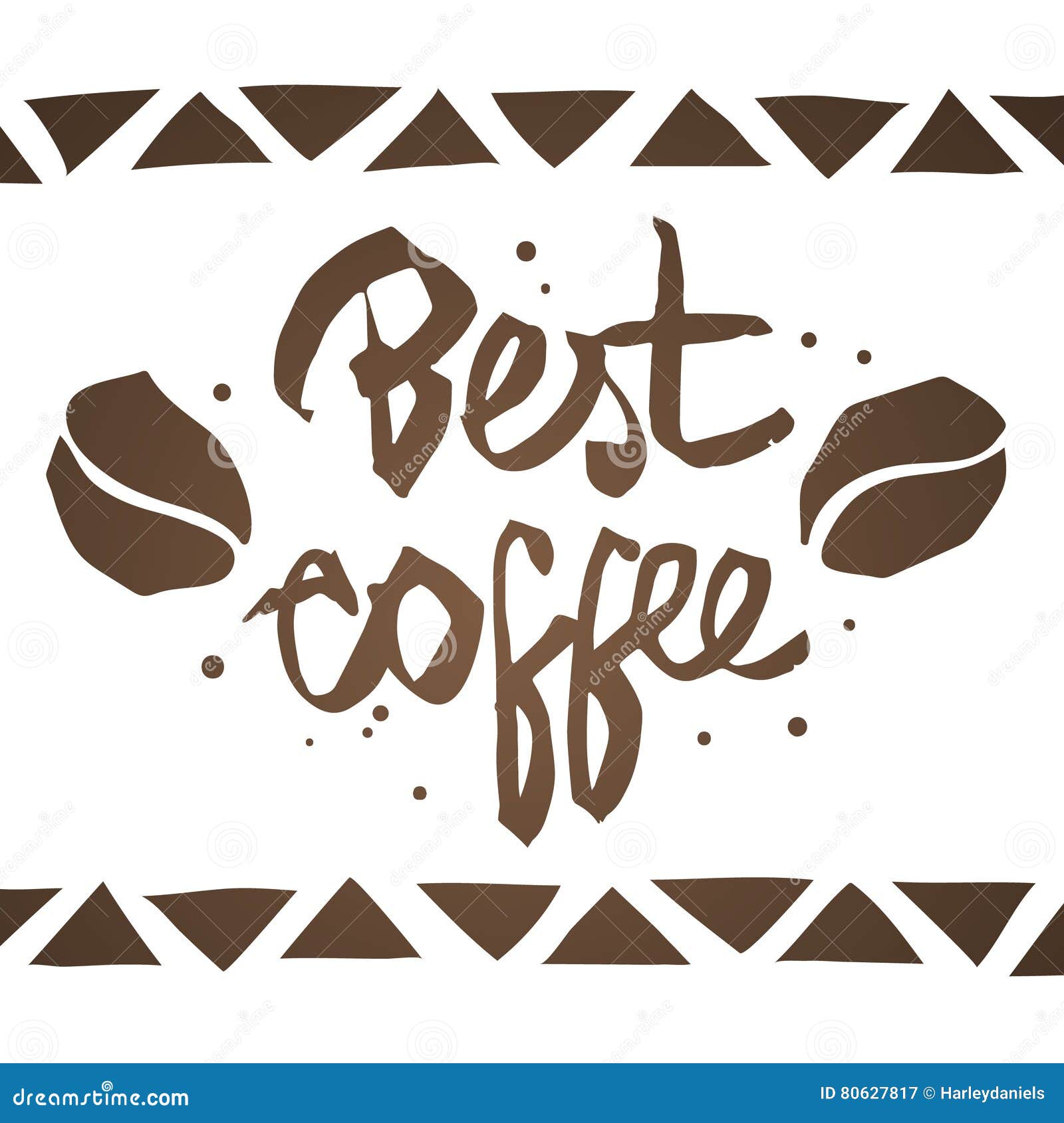 El mejor emblema del café ilustración del vector. Ilustración de mancha ...