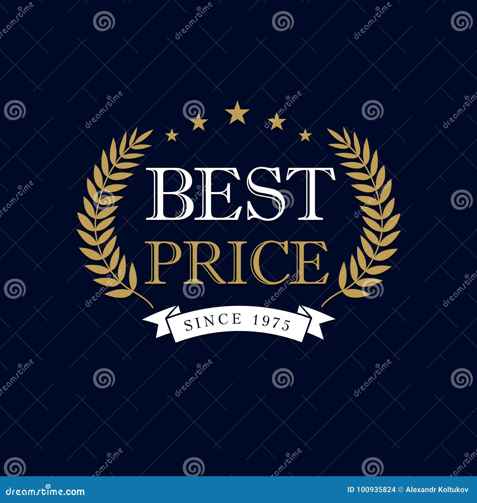 El Mejor Logotipo Del Precio Ilustración del Vector - Ilustración de ...