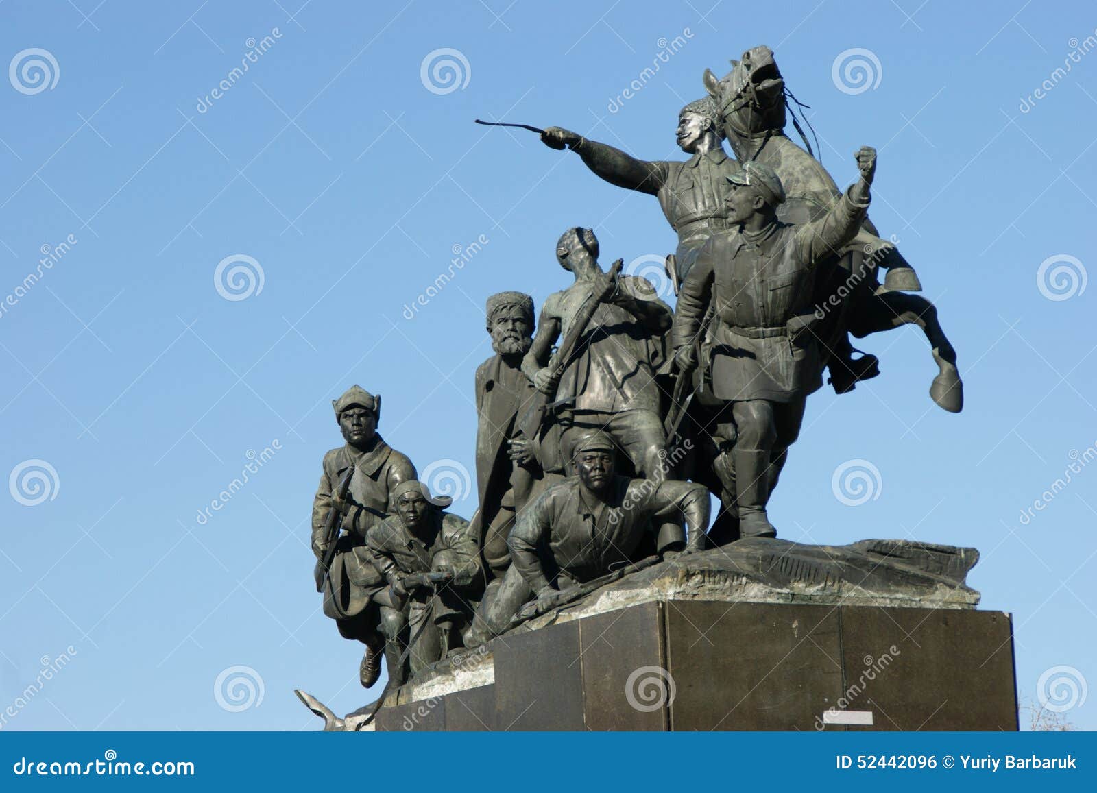 El monumento de Chapaev foto de archivo. Imagen de cuadrado - 52442096