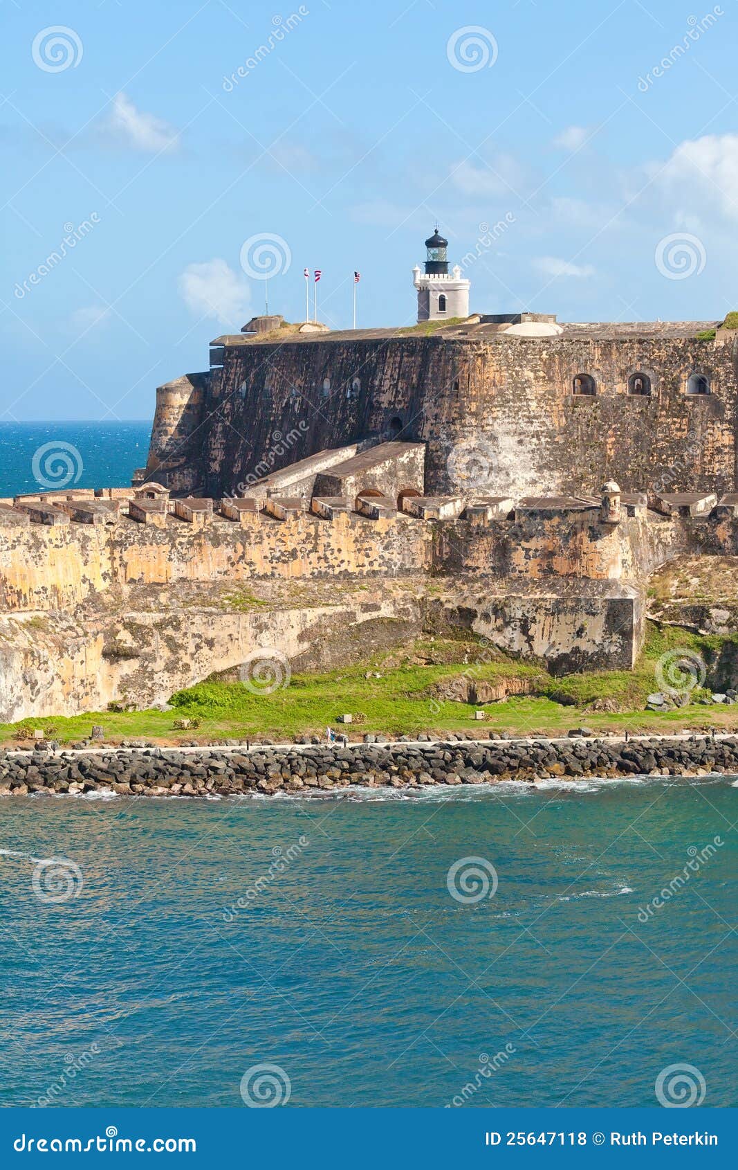 El Morro Castle in Puerto Rico Stock Photo - Image of tower, tropical ...