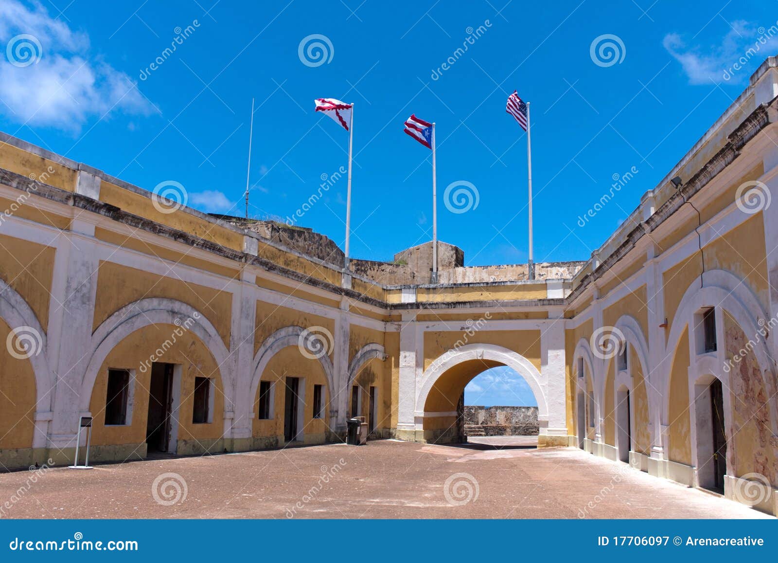 El Morro Fort Interior stock image. Image of outdoors - 17706097