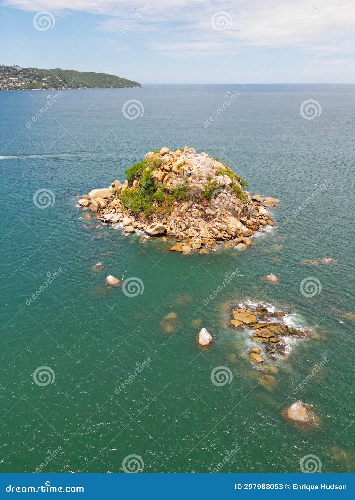 El Morro Islet in Acapulco: Aerial Vertical Image - Captivating ...