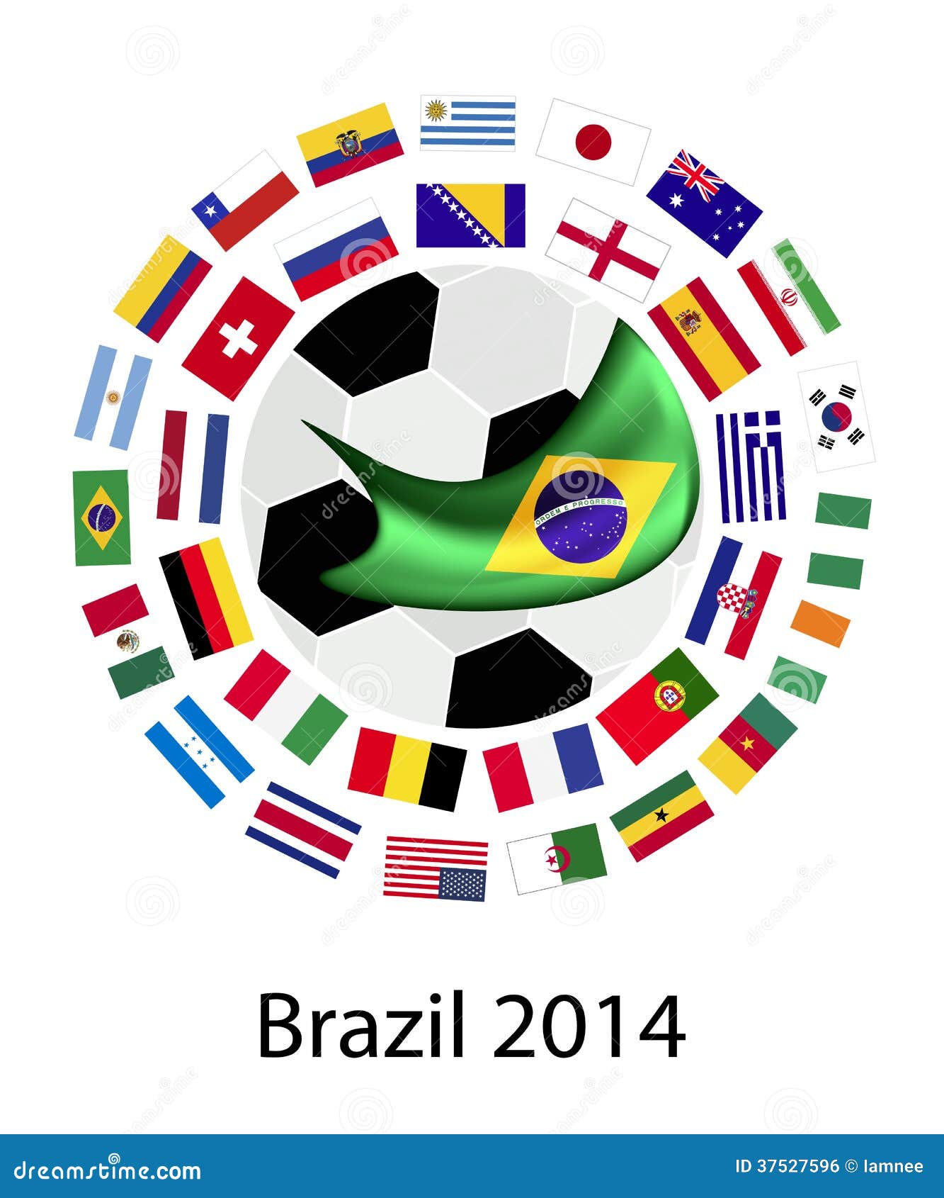 El Mundial De 32 Equipos En 2014 Foto editorial - Ilustración de méxico ...