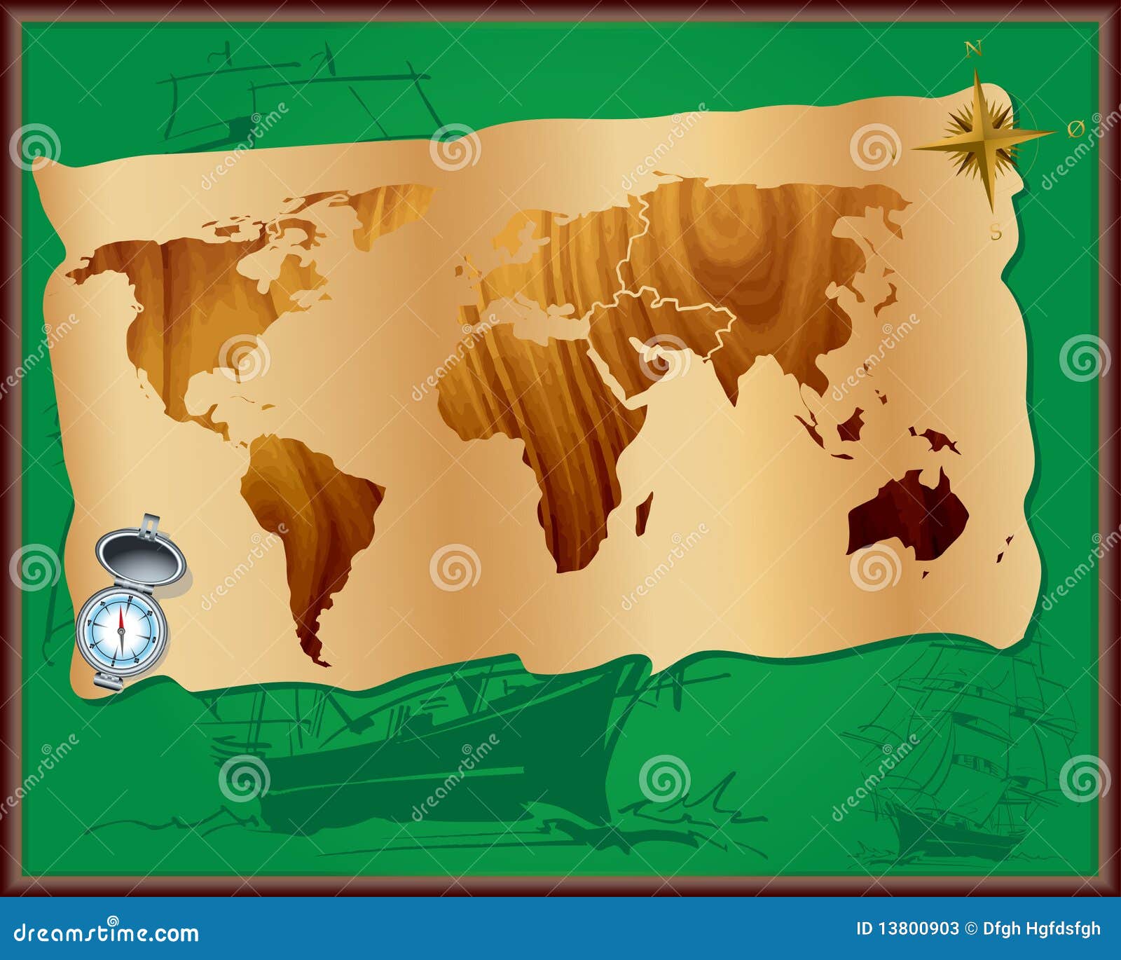 El mundo del recorrido ilustración del vector. Ilustración de nave ...