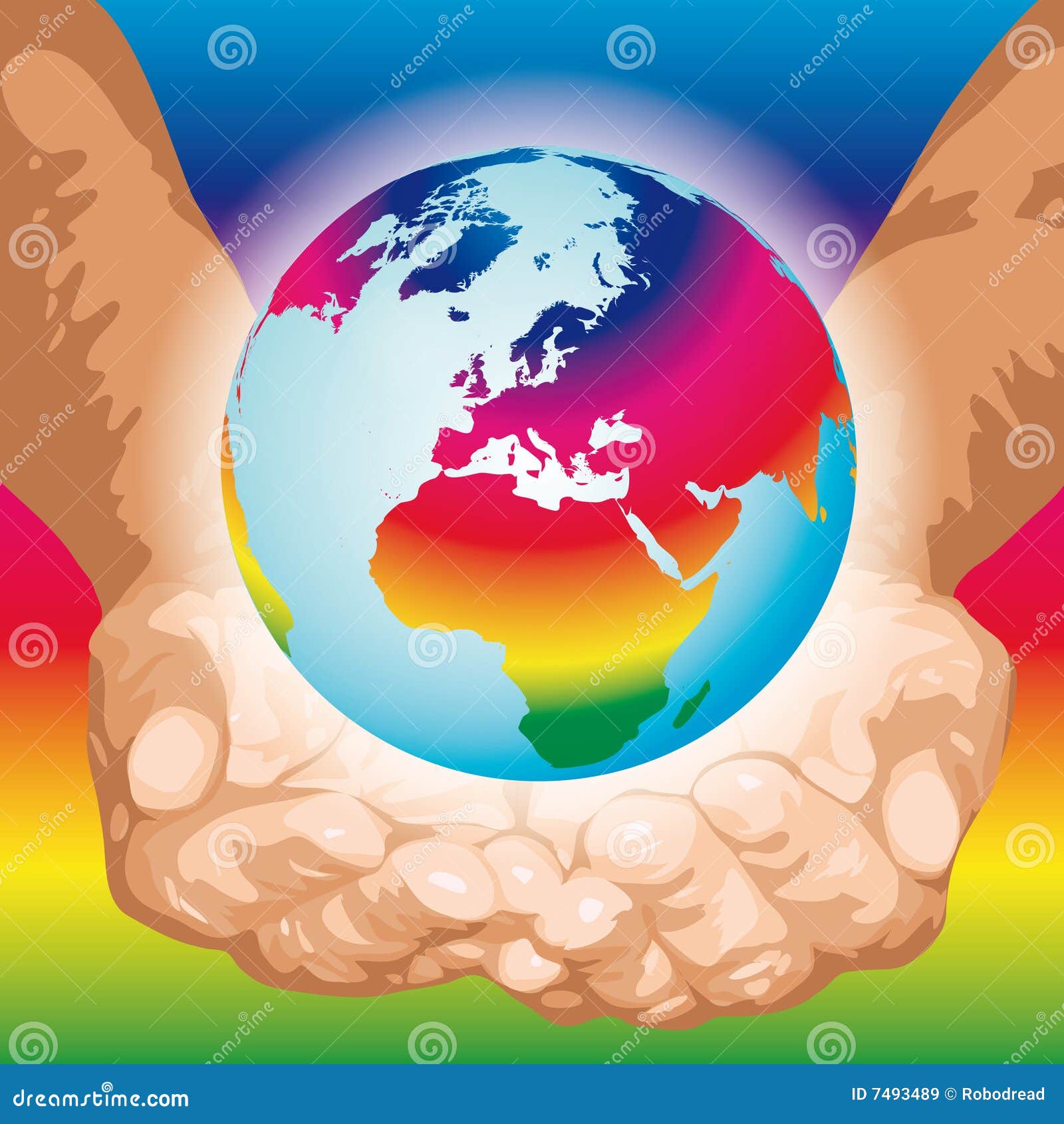 El Mundo En Las Manos (vector) Ilustración del Vector - Ilustración de ...