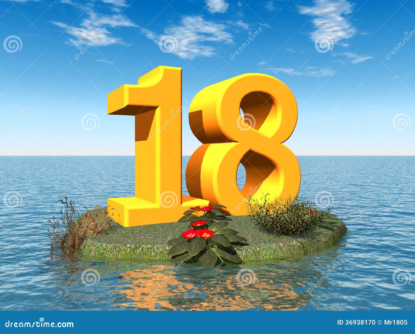 El número 18 stock de ilustración. Ilustración de banquete - 36938170