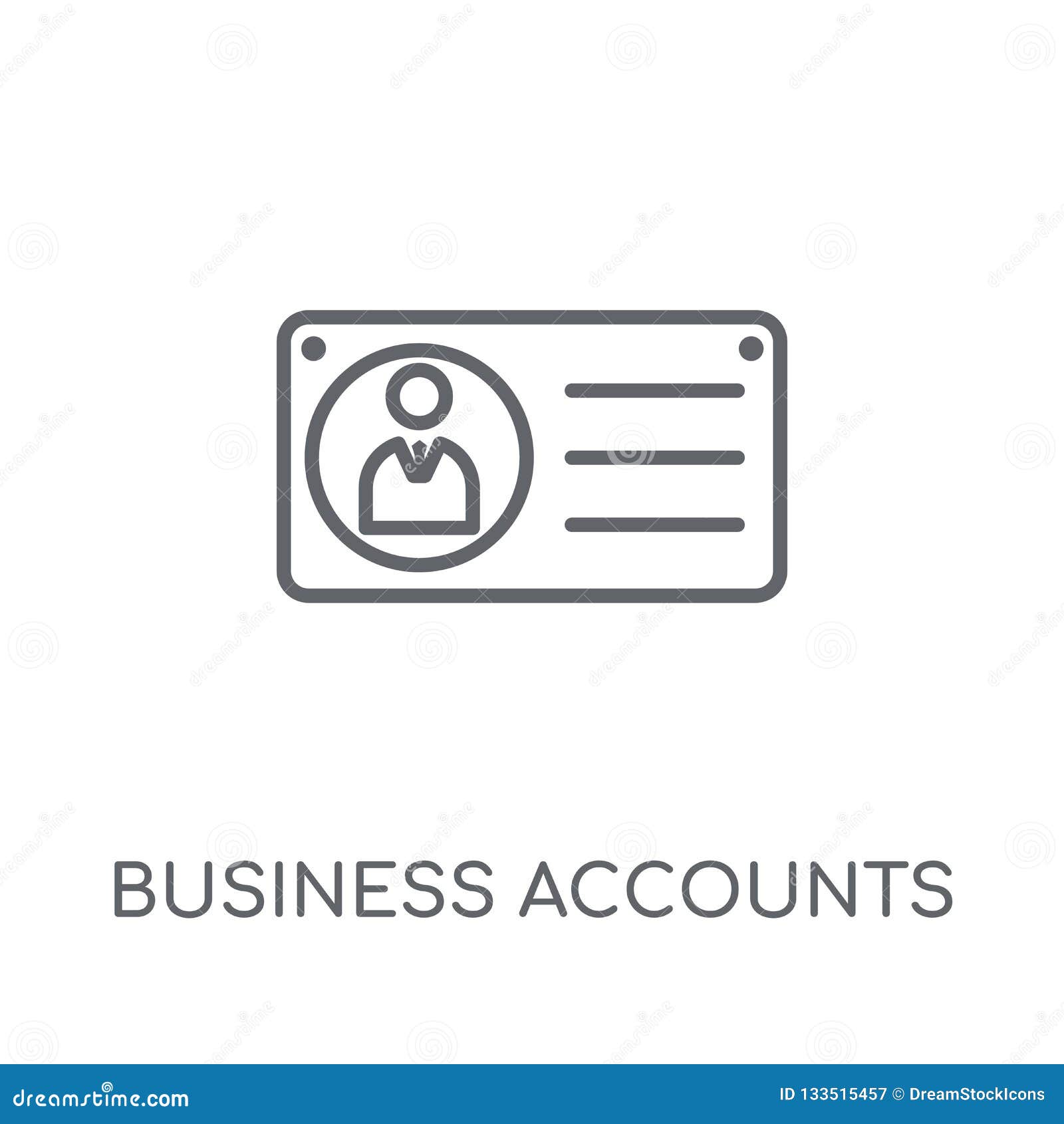 El Negocio Considera Icono Linear Cuentas Modernas Del Negocio Del ...