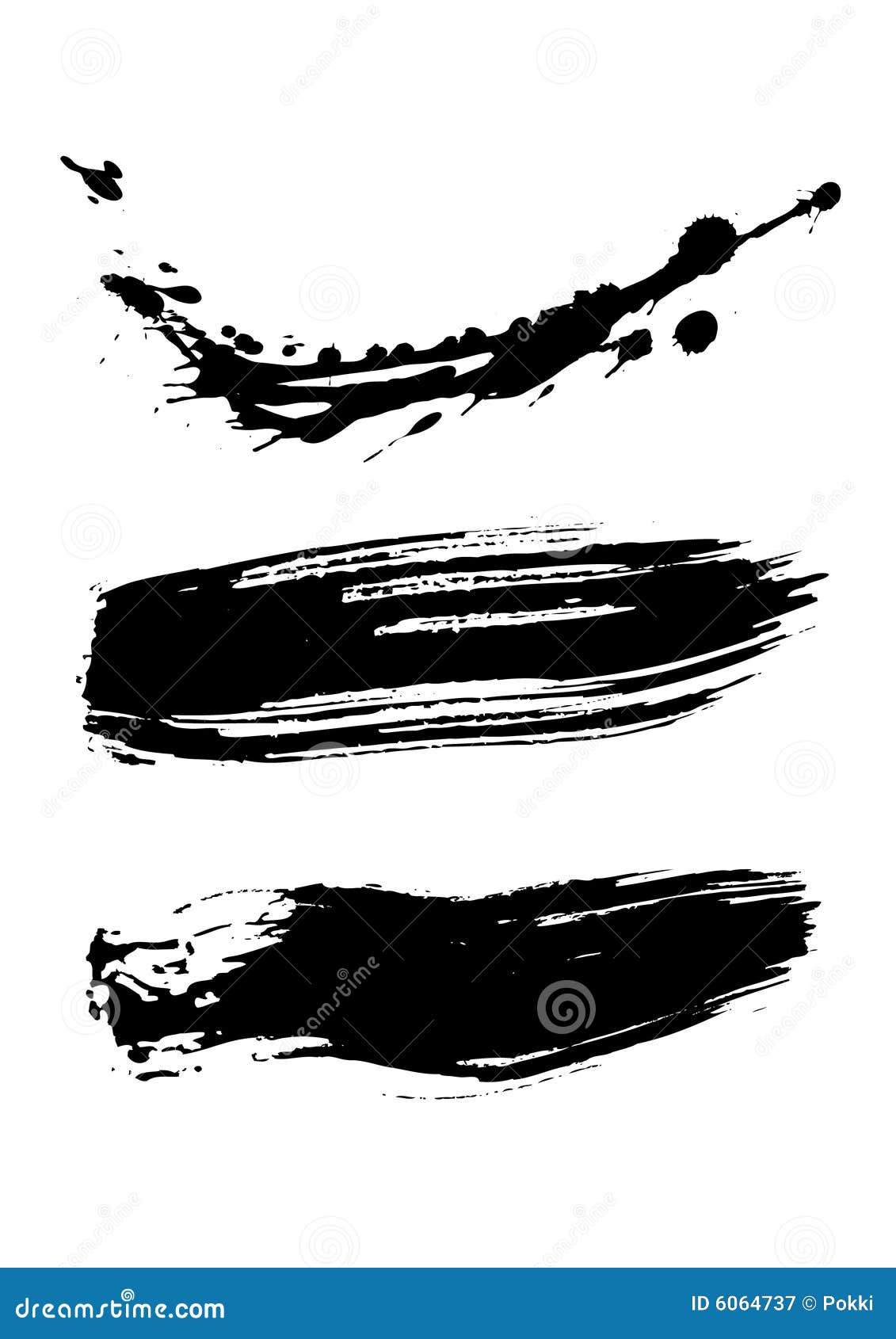 El Negro Aplica Un Blanco Con Brocha. Vector Ilustración del Vector ...