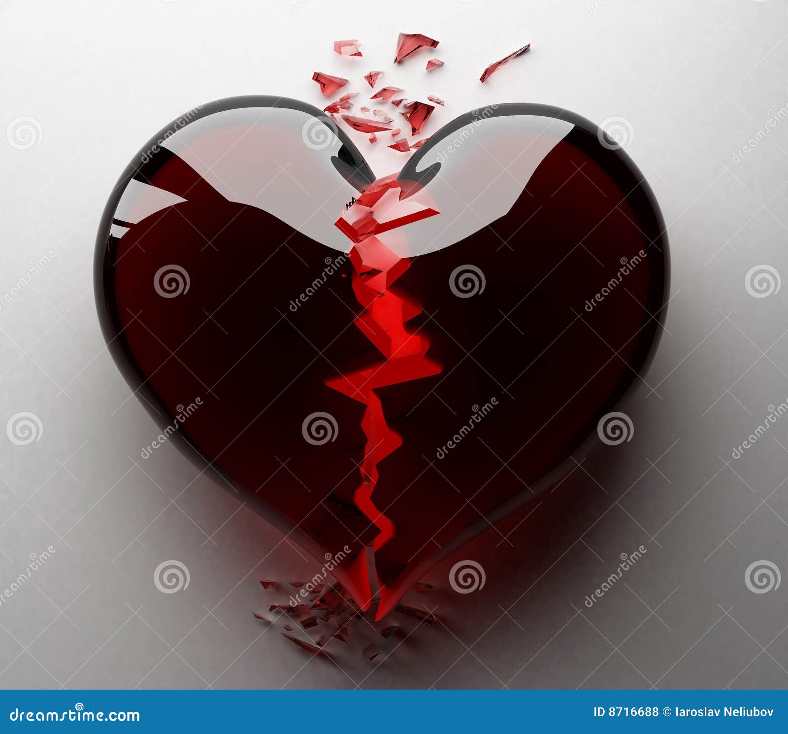 El negro del corazón roto stock de ilustración. Ilustración de negro ...