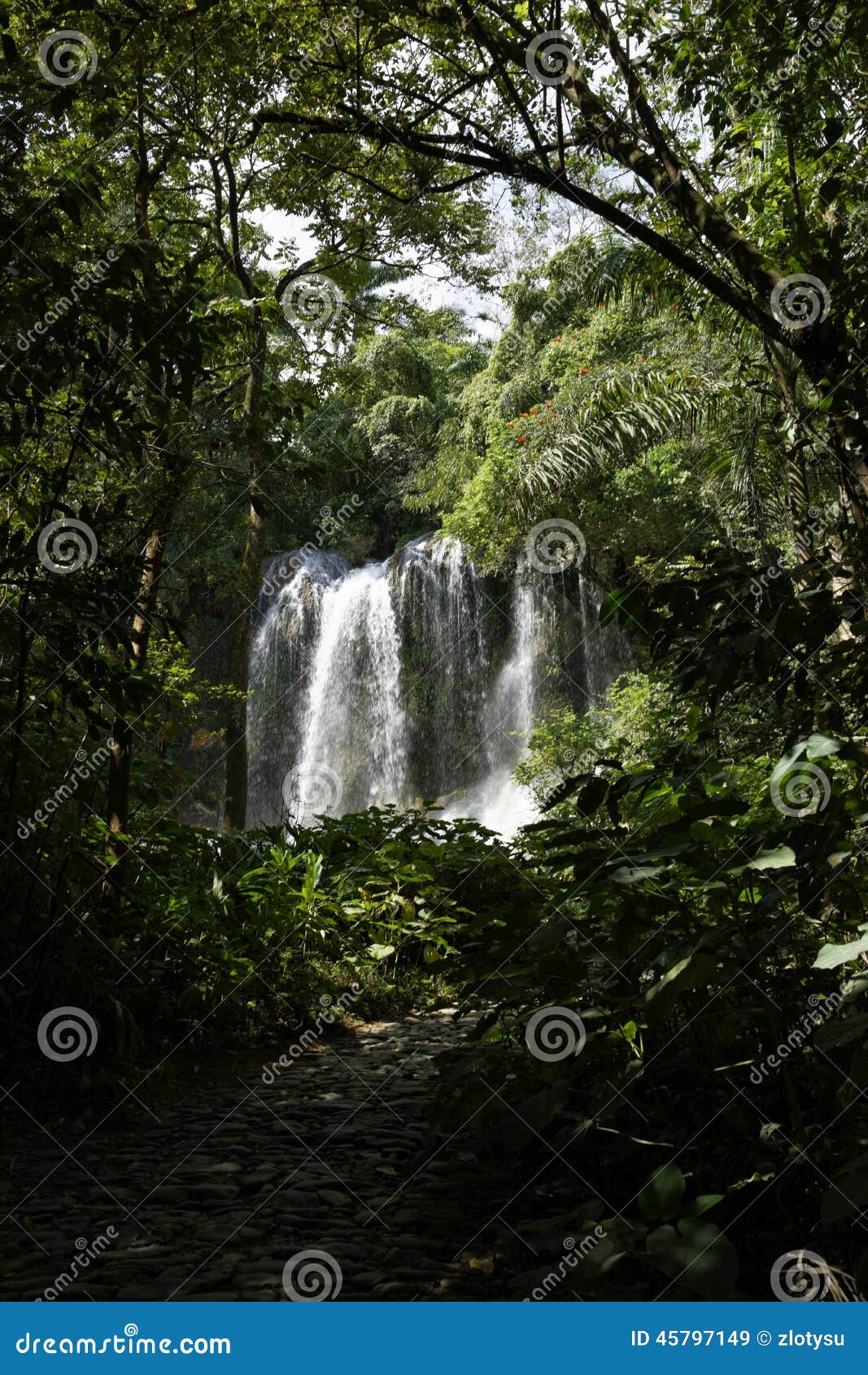 El Nicho Waterfall, Cuba stock image. Image of creek - 45797149