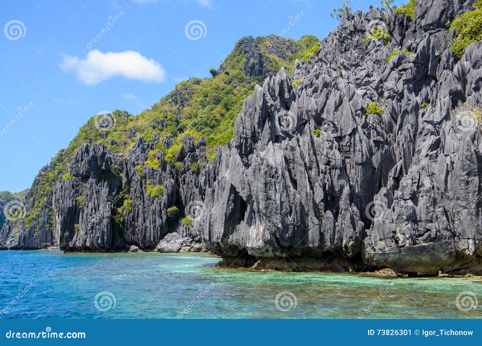 El Nido, Philippines - Cliffs on Tapiutan Island Stock Image - Image of ...