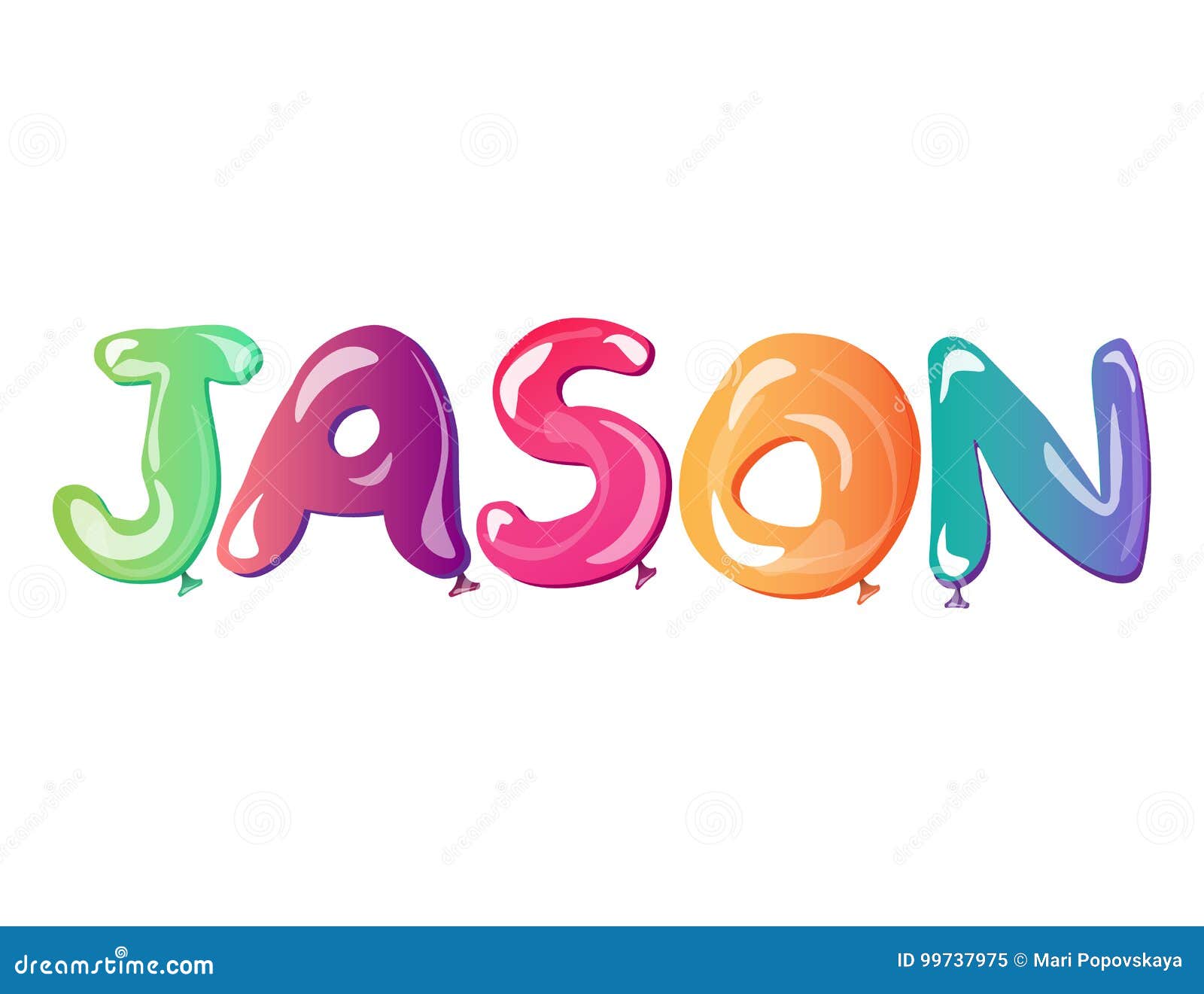 El Nombre De Jason Man Hincha El Texto Ilustración del Vector ...