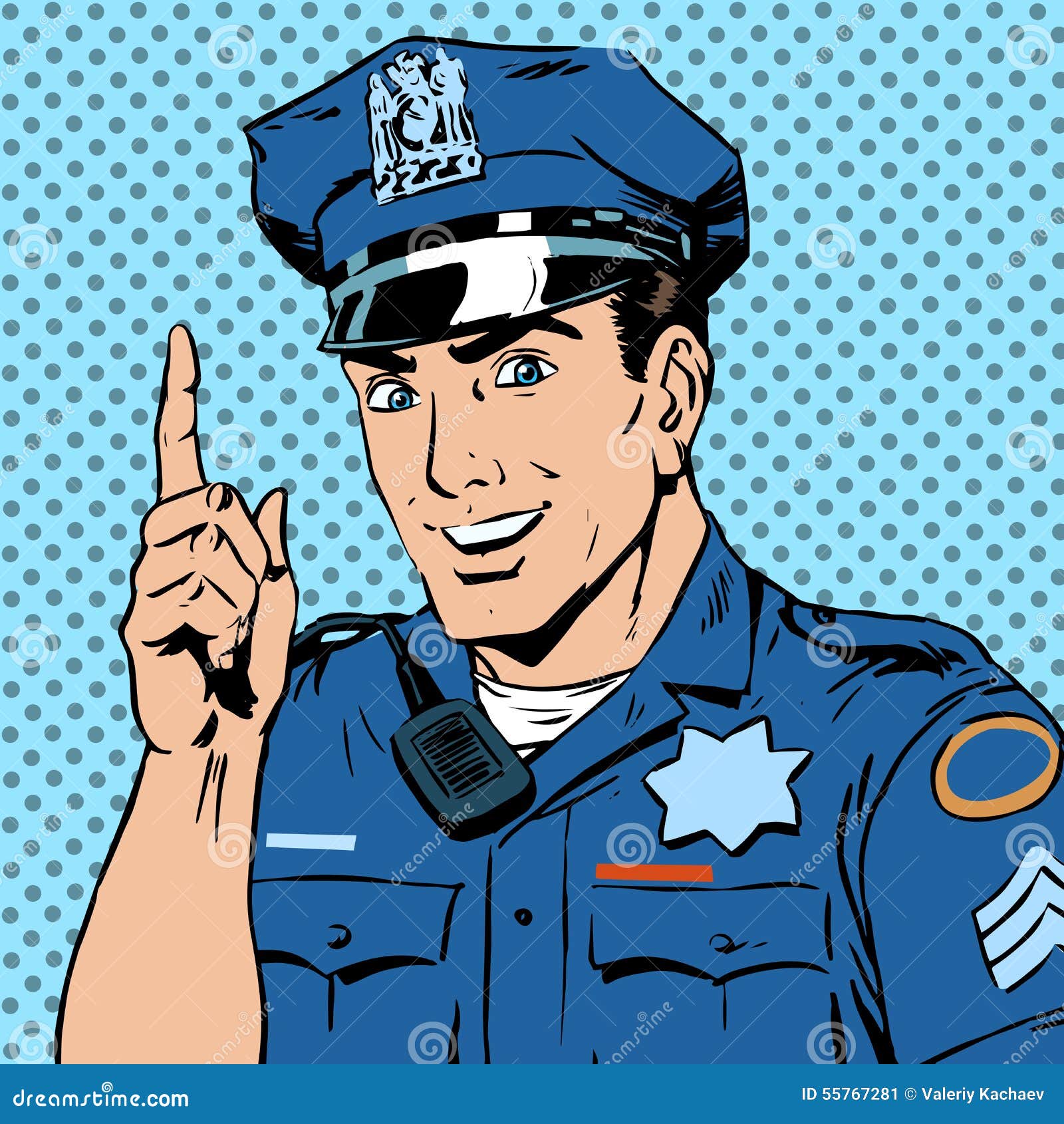 El Oficial De Policía Advierte Dibuja La Profesión De La Atención ... El Oficial De Policía Advierte Dibuja La Profesión De La Atención ...