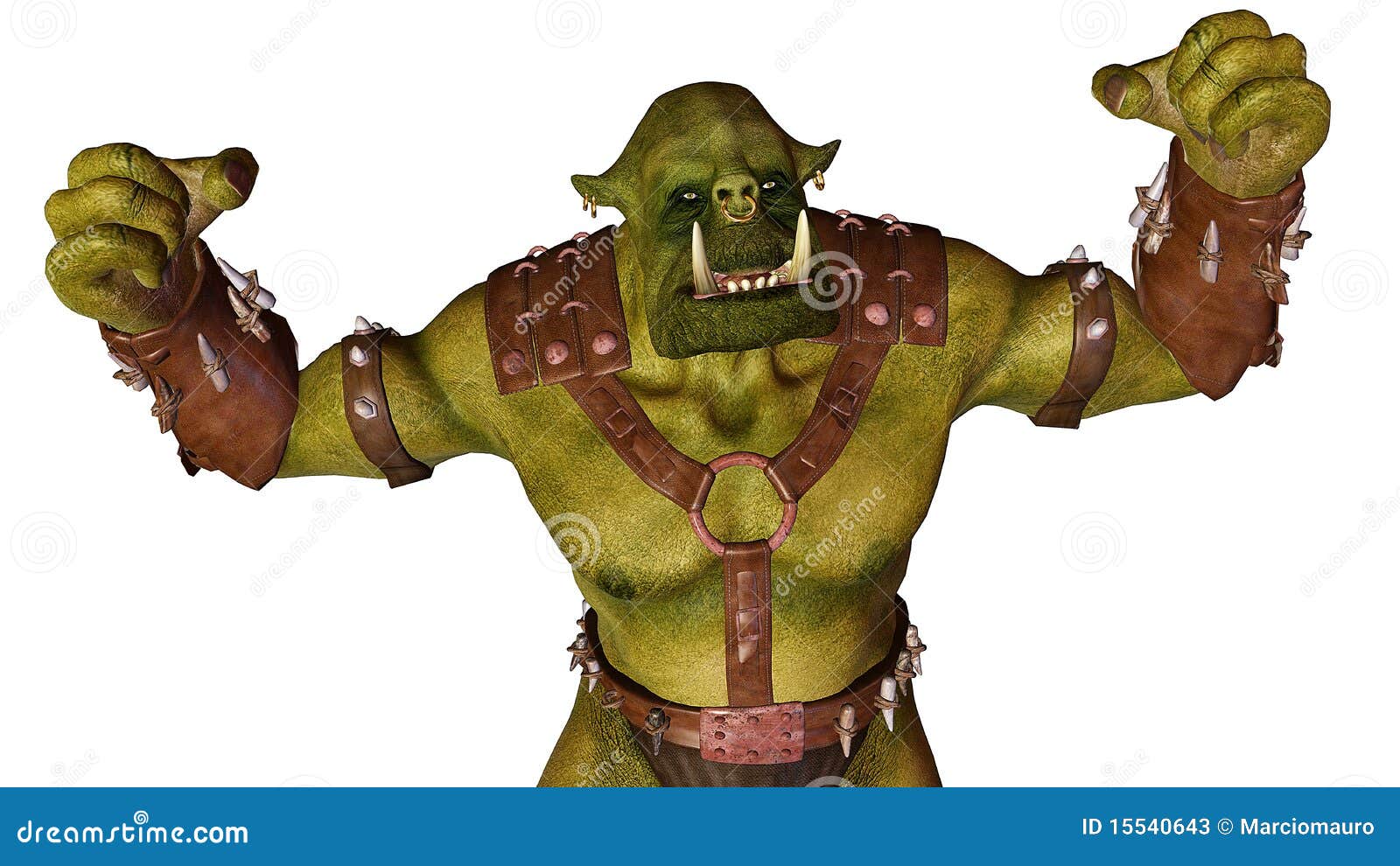 El Ogro Está Listo a La Guerra Stock de ilustración - Ilustración de ...