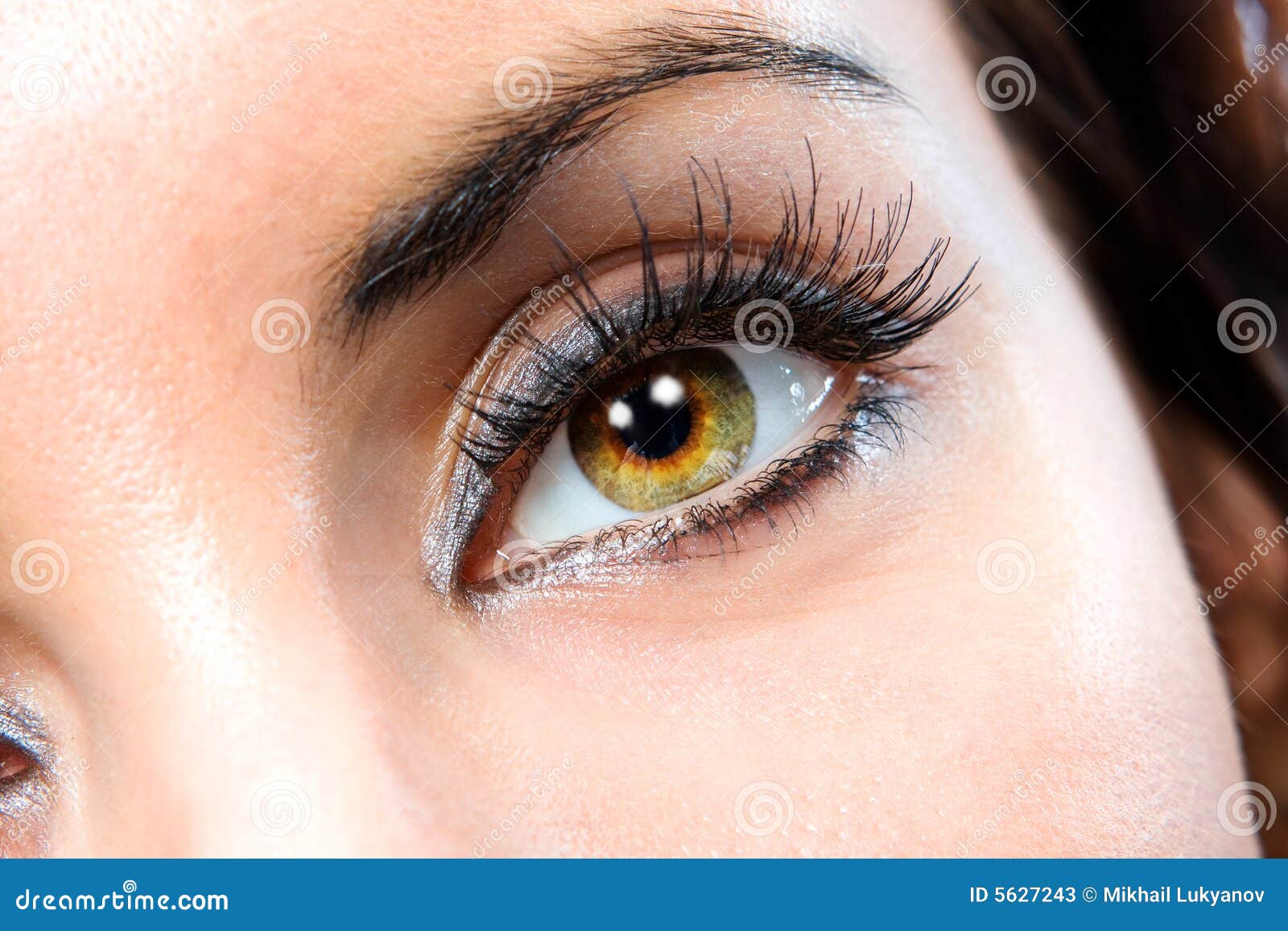 El ojo femenino macro imagen de archivo. Imagen de ocasional - 5627243