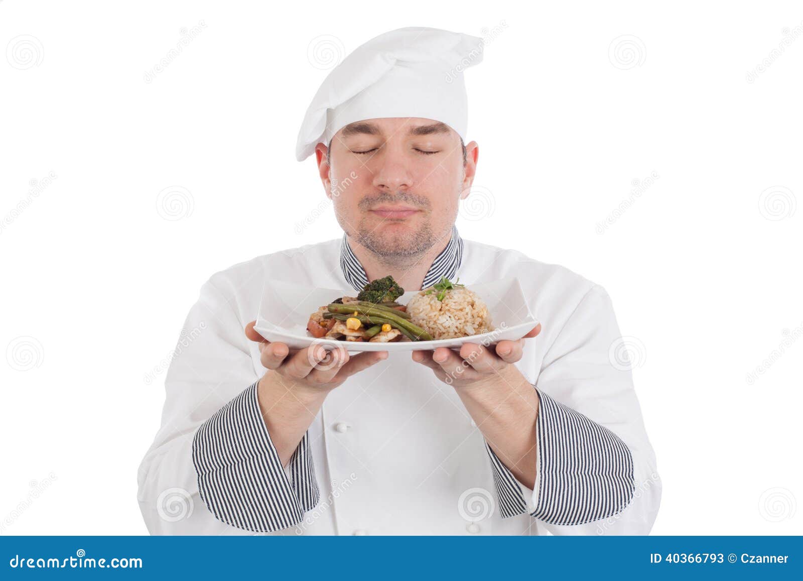 El oler del cocinero imagen de archivo. Imagen de cara - 40366793