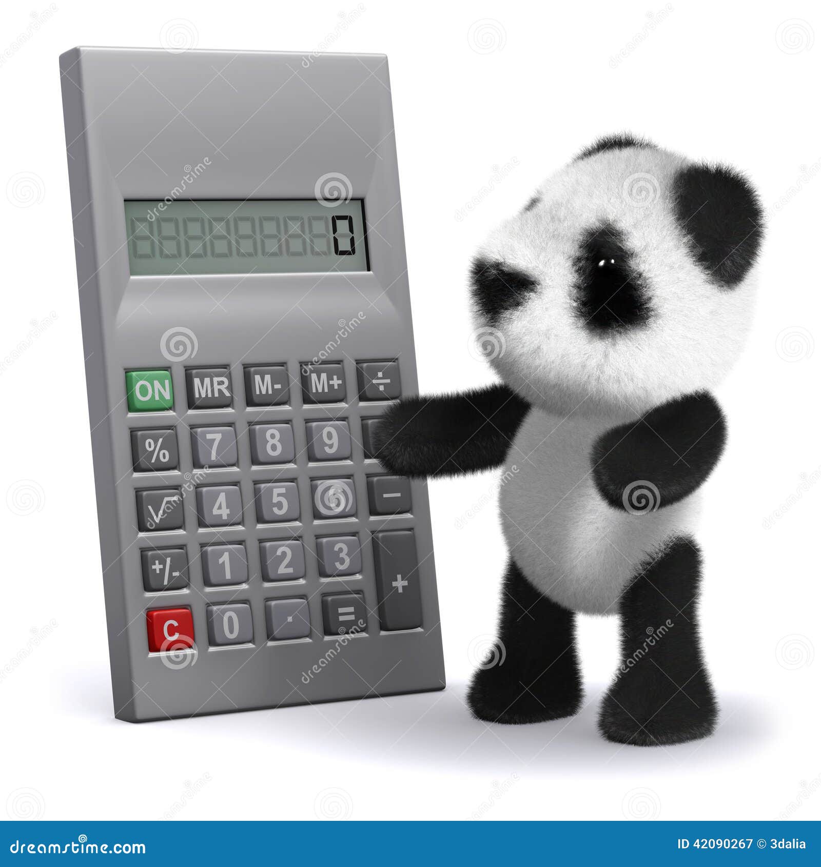 El oso de panda 3d calcula stock de ilustración. Ilustración de ...