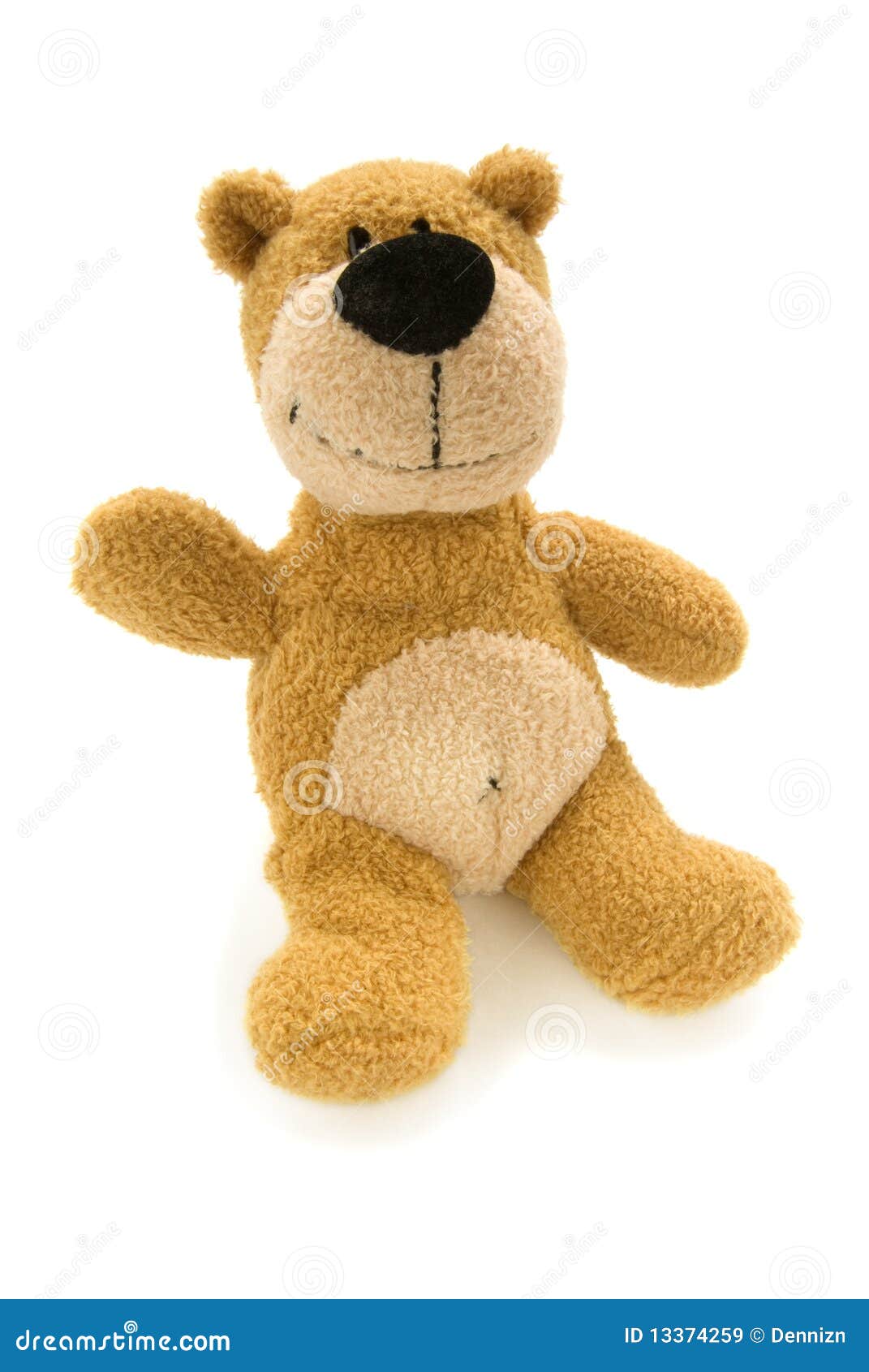 El oso del peluche saluda imagen de archivo. Imagen de aislado - 13374259