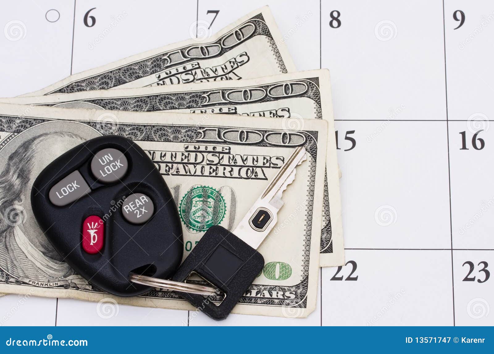 El pago de coche es debido imagen de archivo. Imagen de efectivo - 13571747