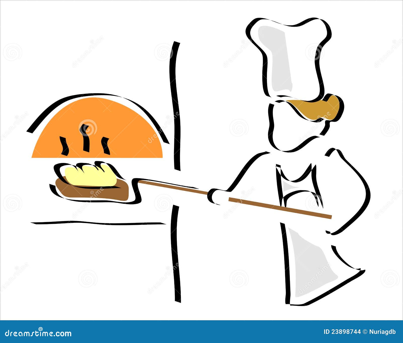 El panadero ilustración del vector. Ilustración de ingrediente - 23898744