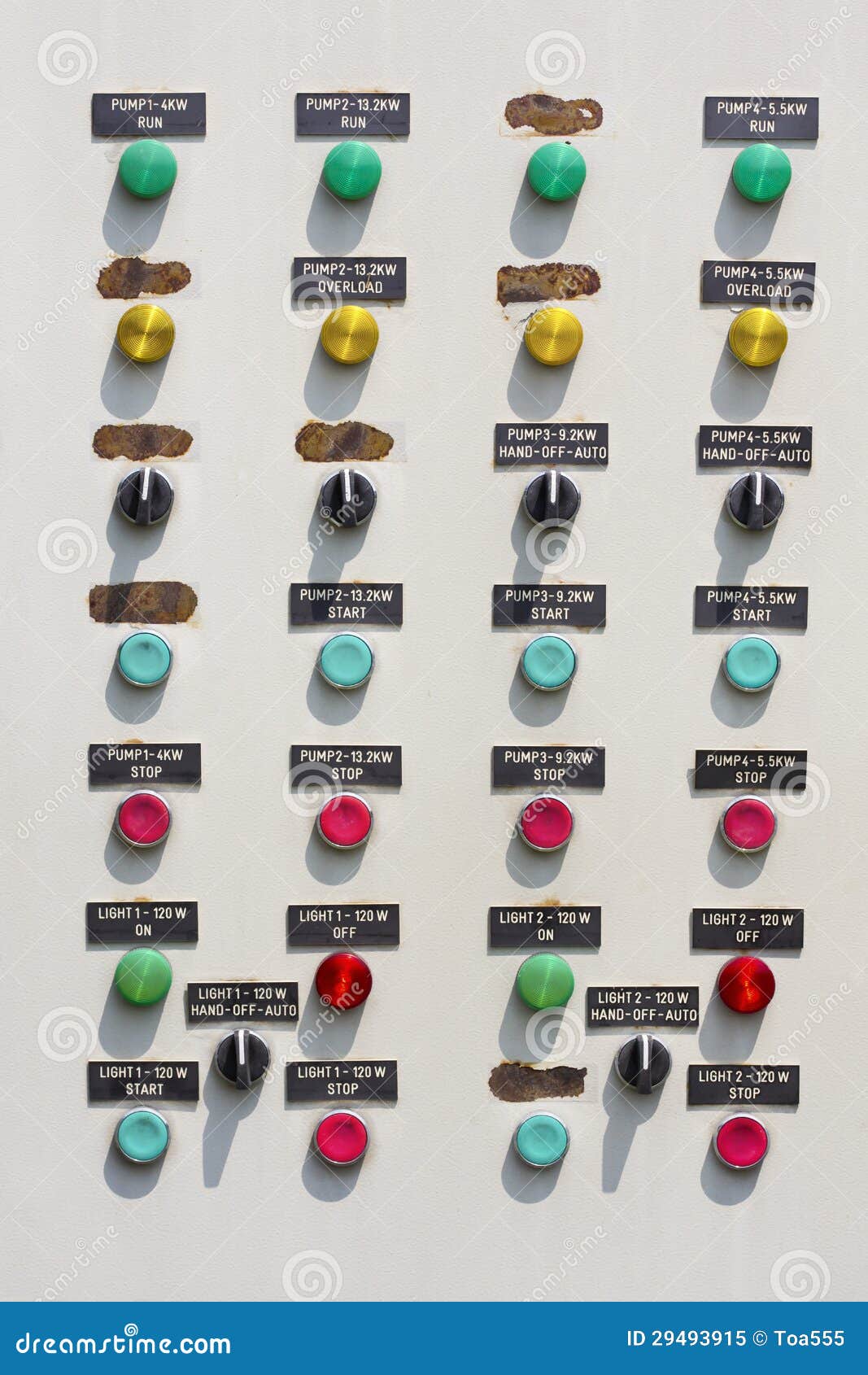 El Panel De Control De La Bomba Industrial Imagen de archivo - Imagen ...