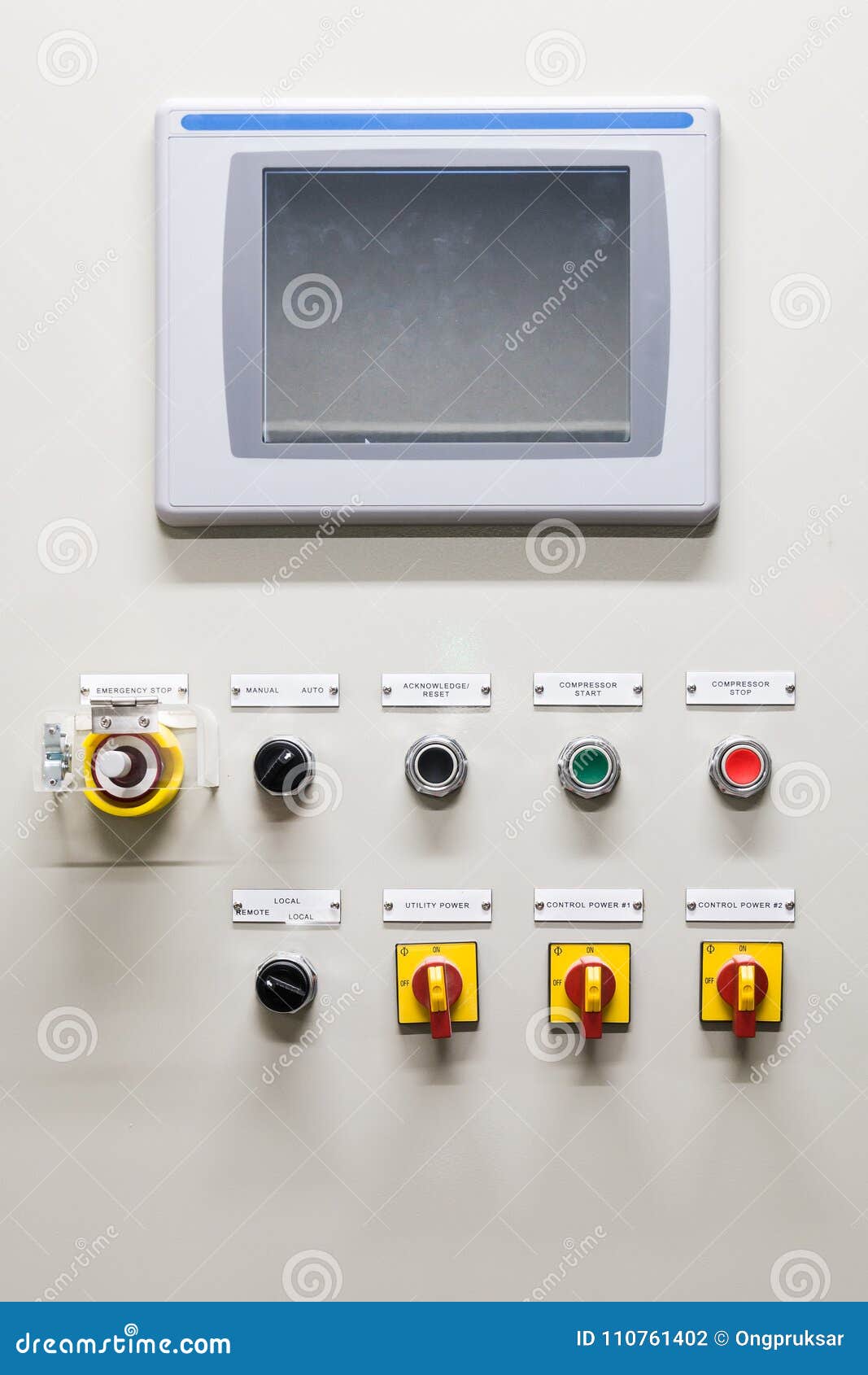 El Panel De Control Eléctrico Contiene Los Botones De Interruptor Para ...