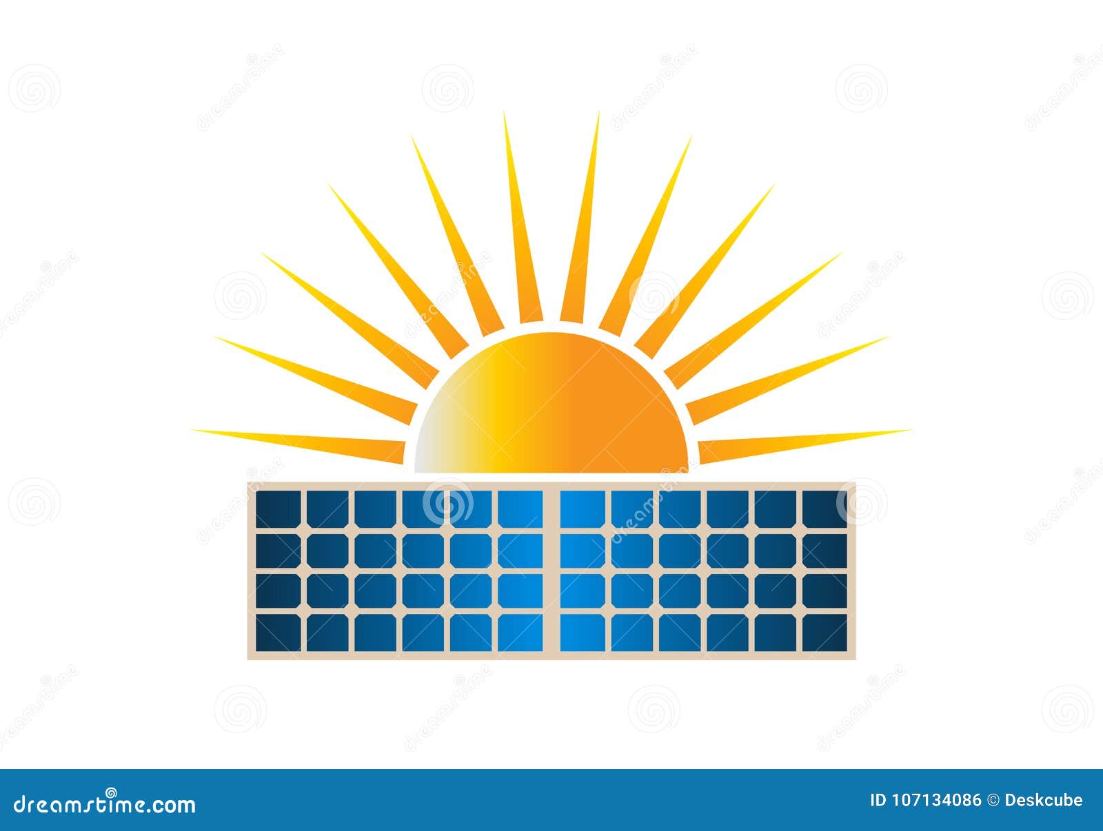 El Panel Dual Solar Logo Clipart Vector Illustration De Sun Ilustración ...