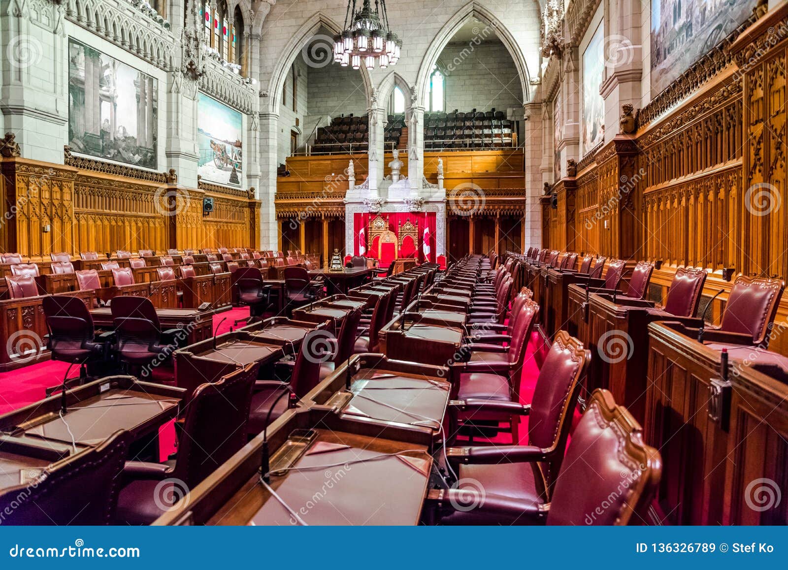 El Parlamento De Canadá: Interior Imagen de archivo editorial - Imagen ...
