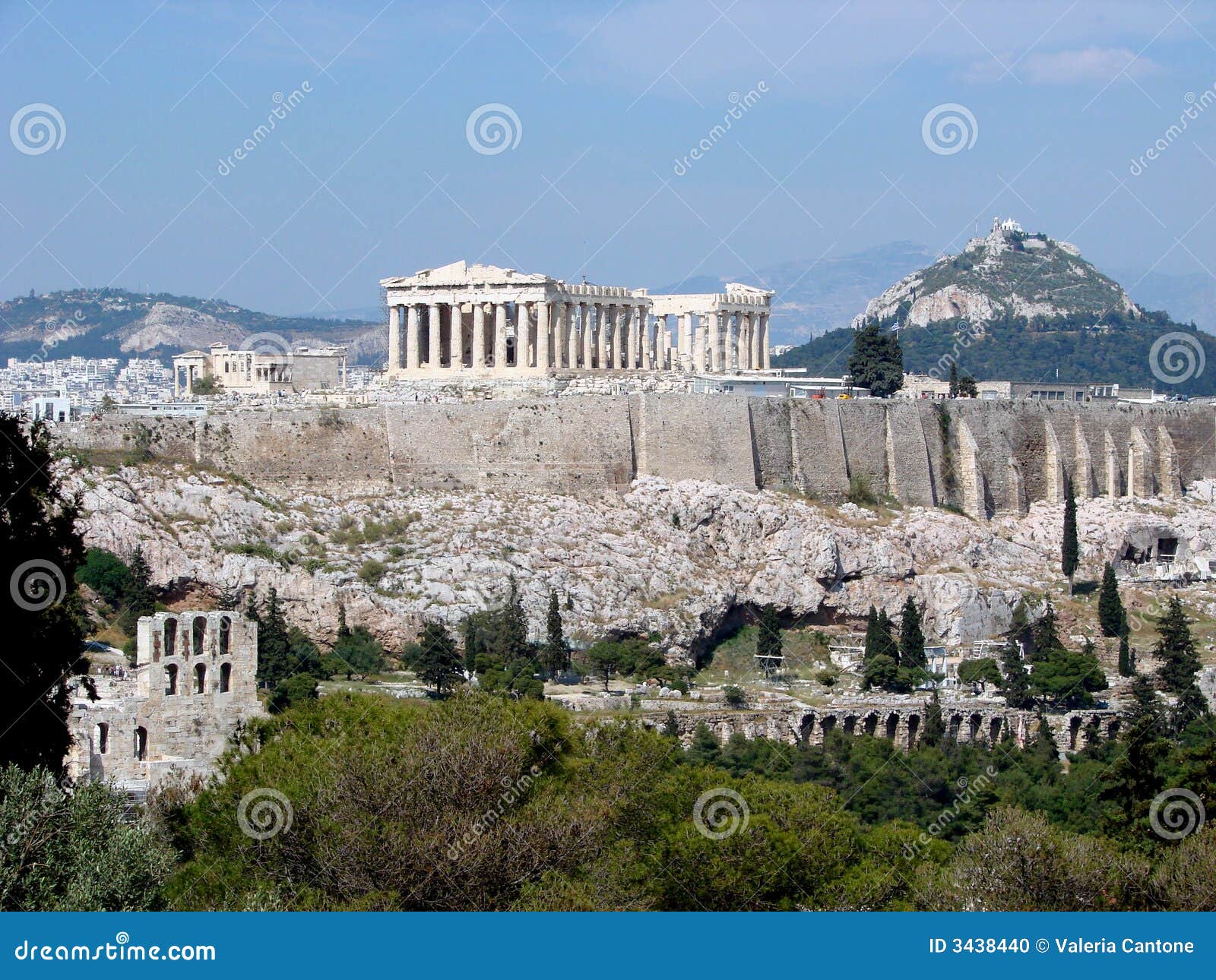 El Parthenon, Atenas foto de archivo. Imagen de mundo - 3438440